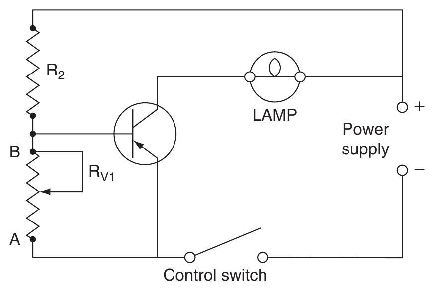 5 transistor lighting control circuit typical circuit is for