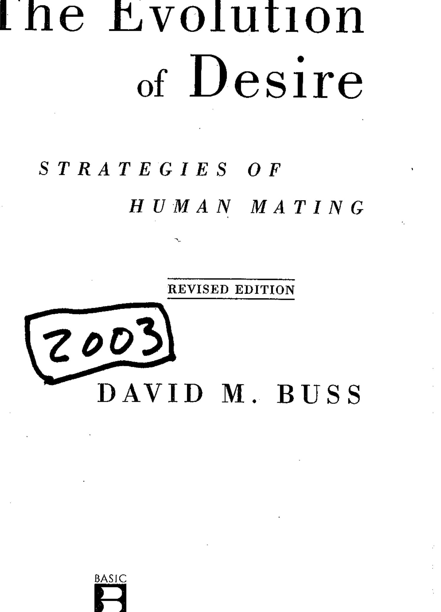 (PDF) The Evolution of Desire