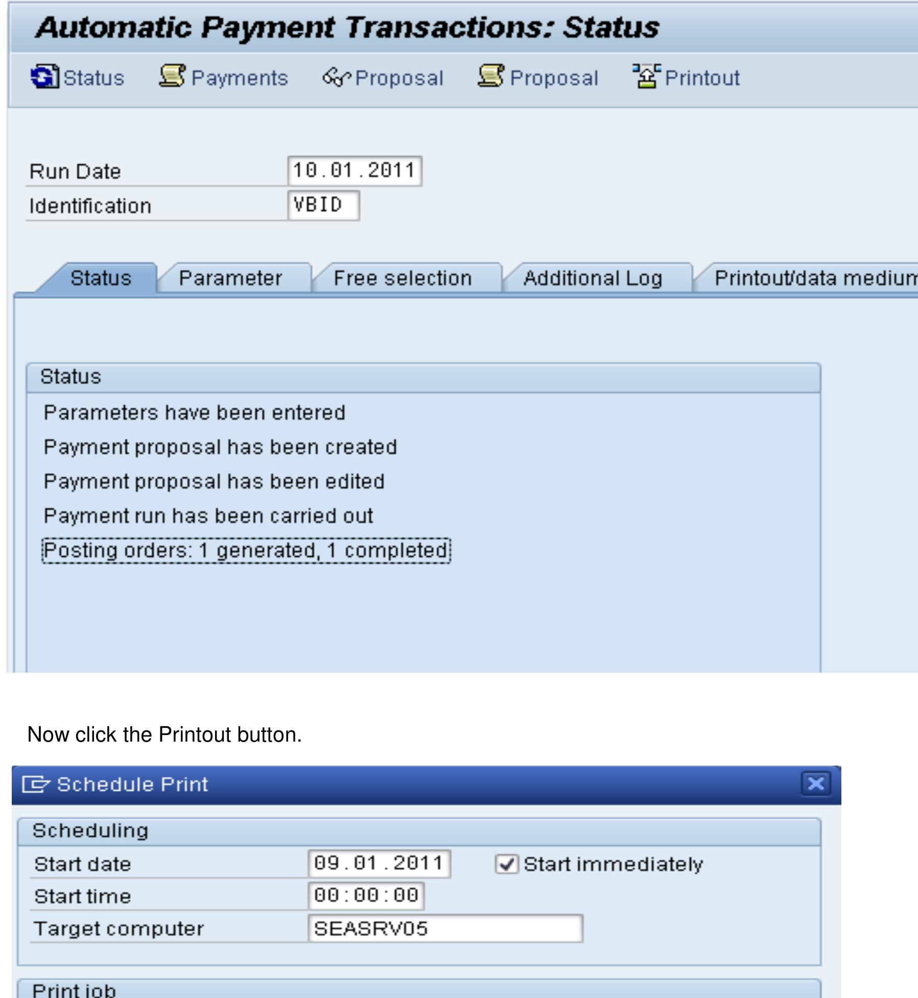 Figure 21 - SAP FI - Automatic Payment Program