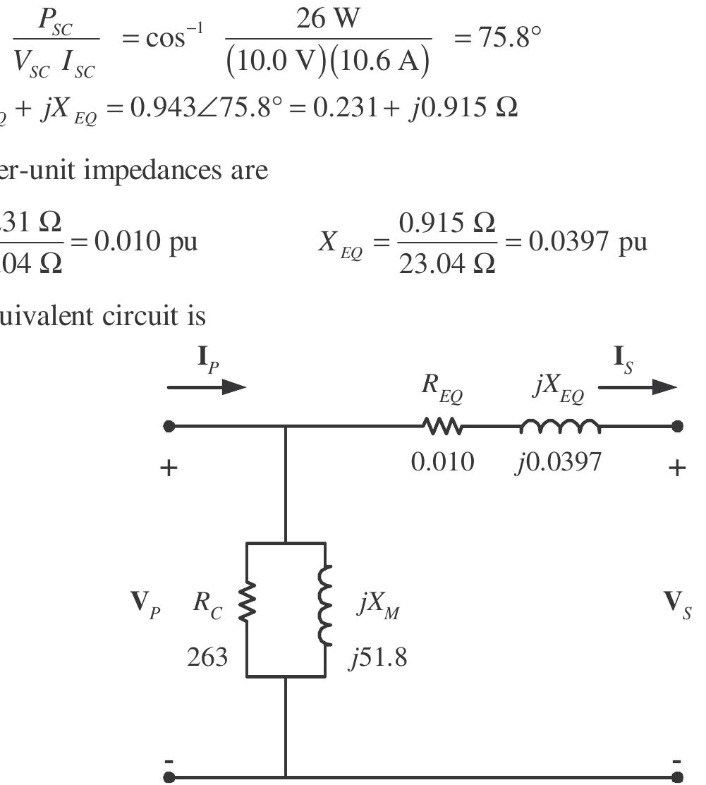 At rated conditions and unity power factor, the input power