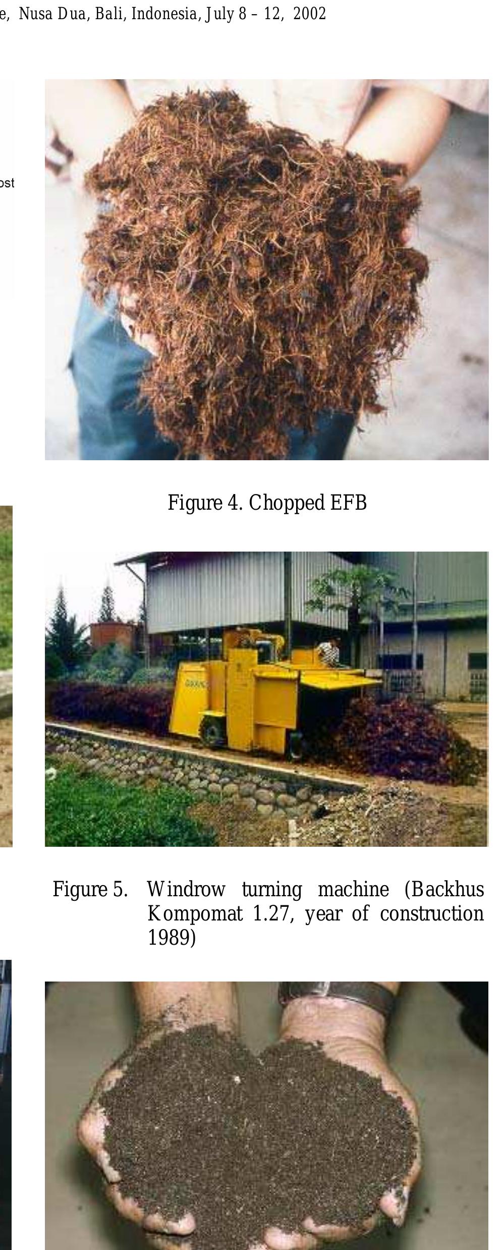 Figure 7 - COMPOSTING OF EMPTY OIL PALM FRUIT BUNCH (EFB)