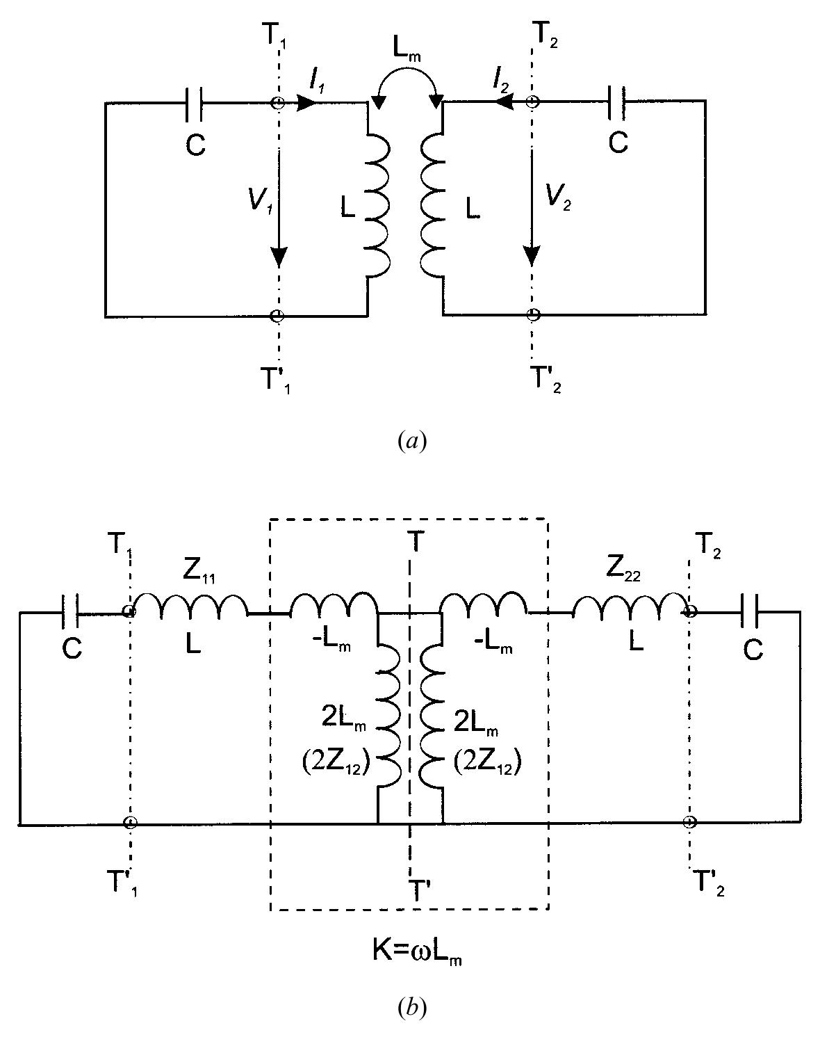 5 (a) synchronously tuned coupled resonator circuit with