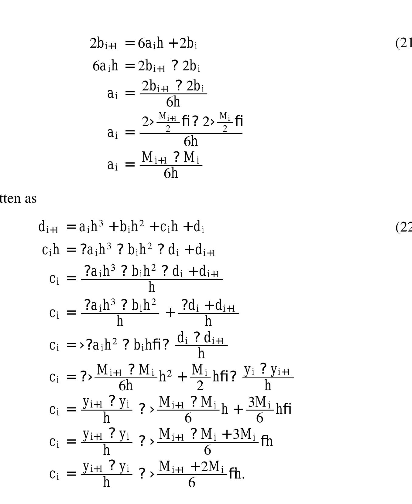Figure 1 - Cubic Spline Interpolation Figure 1 - Cubic Spline Interpolation