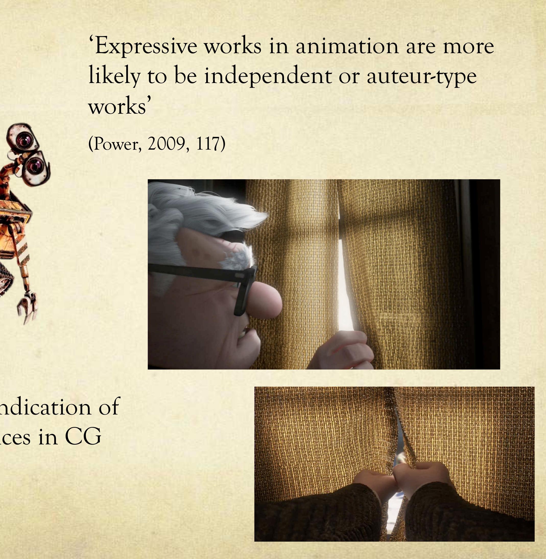 Figure 4 - Nostalgic Animation: Analogue Sensitivities in