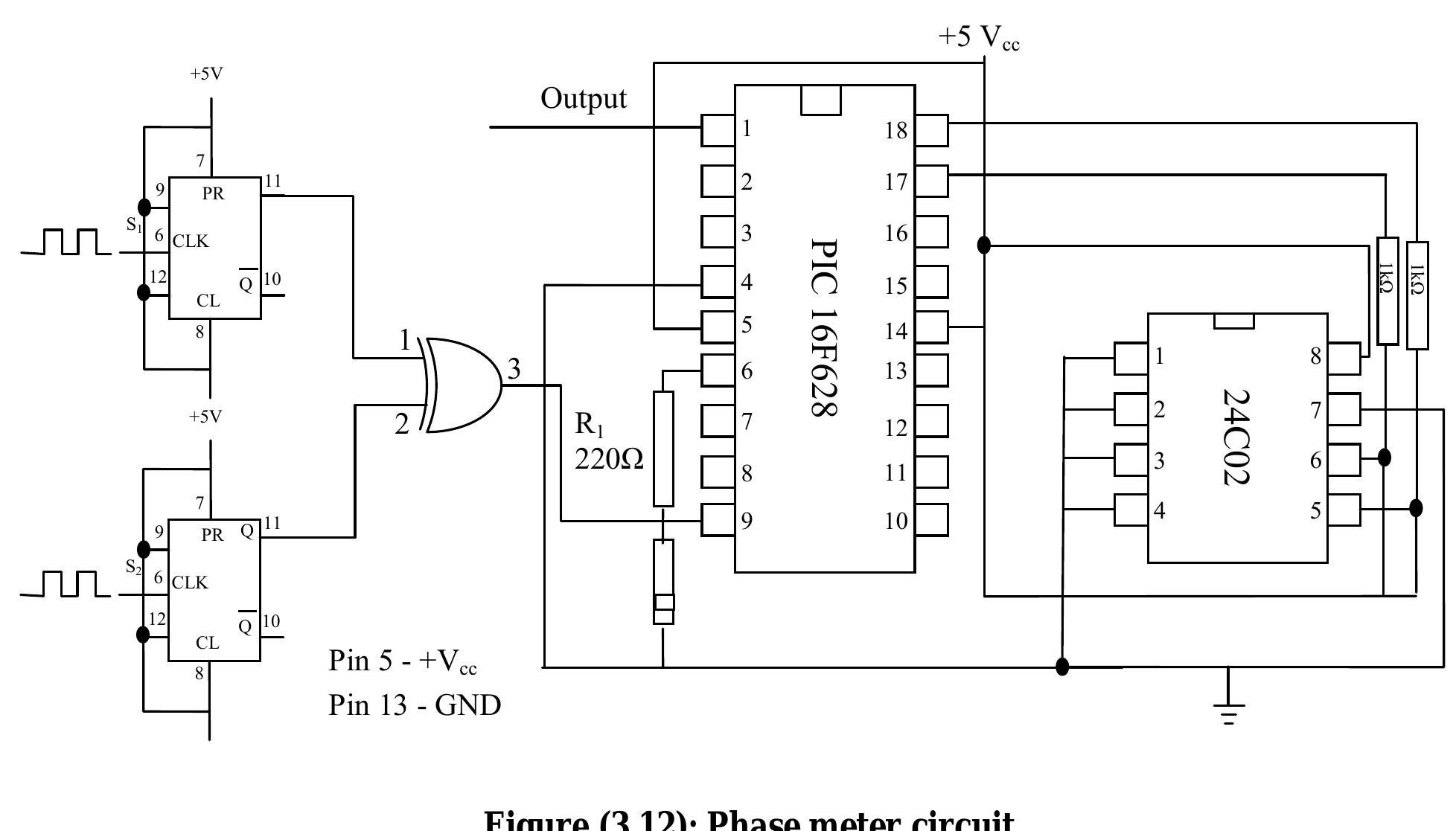 Phase meter. figure 3.12 shows the schematic diagram of a