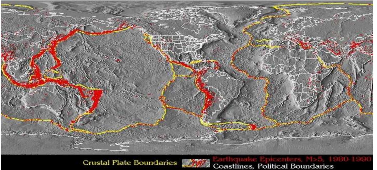 Seismic activity (national geophysical data centre, cited in