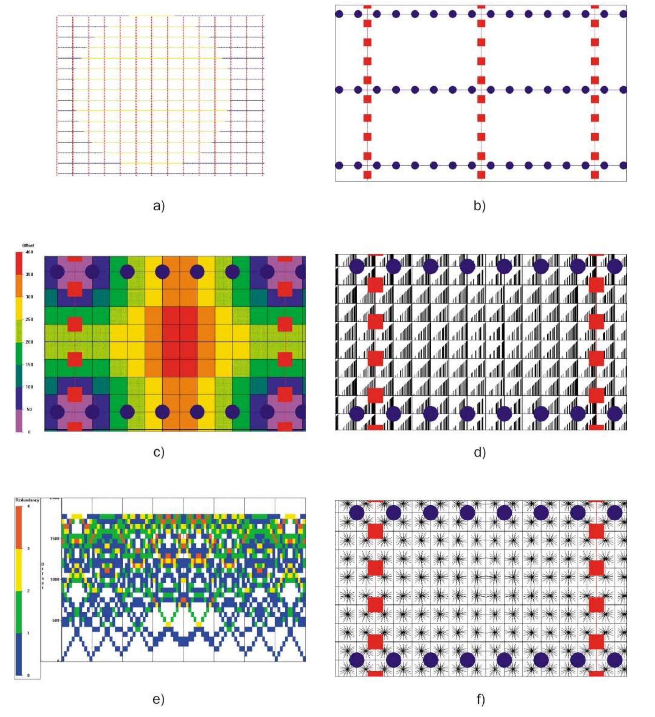 19. circular patch method; a. layout— full scale, b. layout—