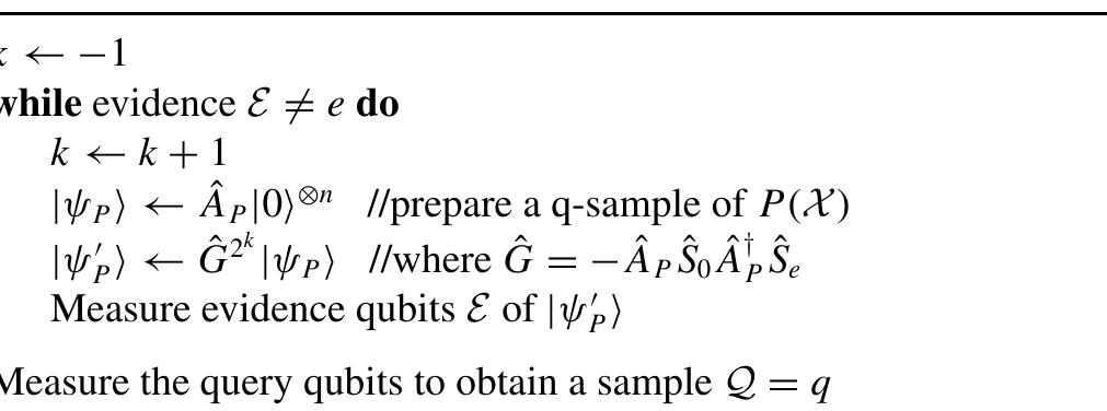 Algorithm 1 Quantum Rejection Sampling Algorithm Generate