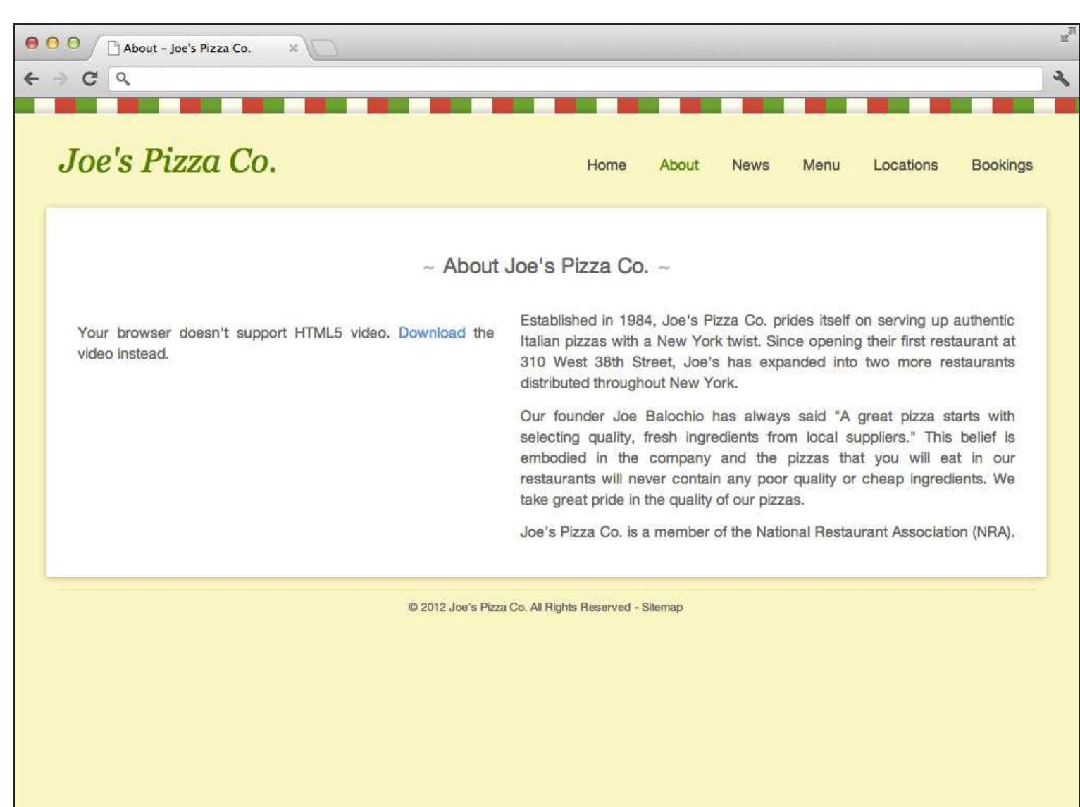 -2 how the about page appears if the user’s browser does not