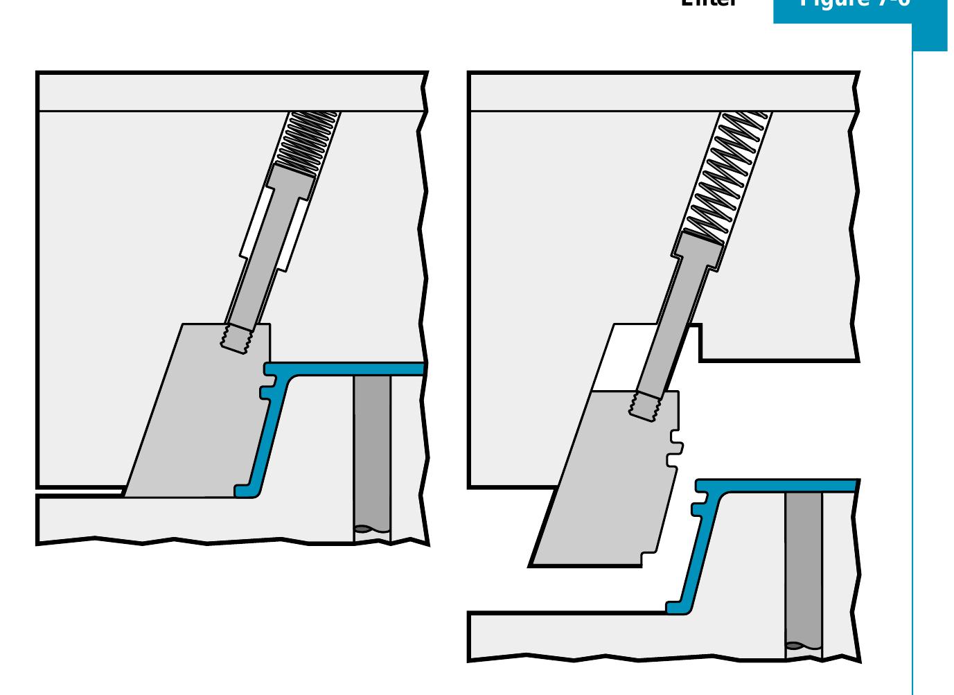 Typical spring-loaded lifter mechanism.