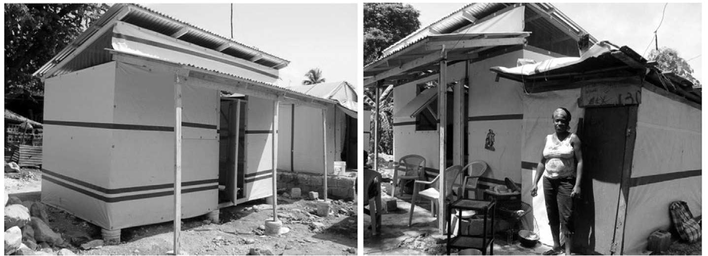 Units modifications: temporary housing unit before being