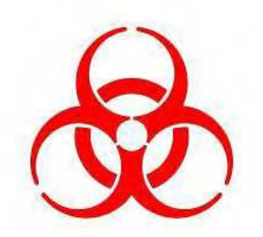 Universal warning sign for a biological hazard. image from