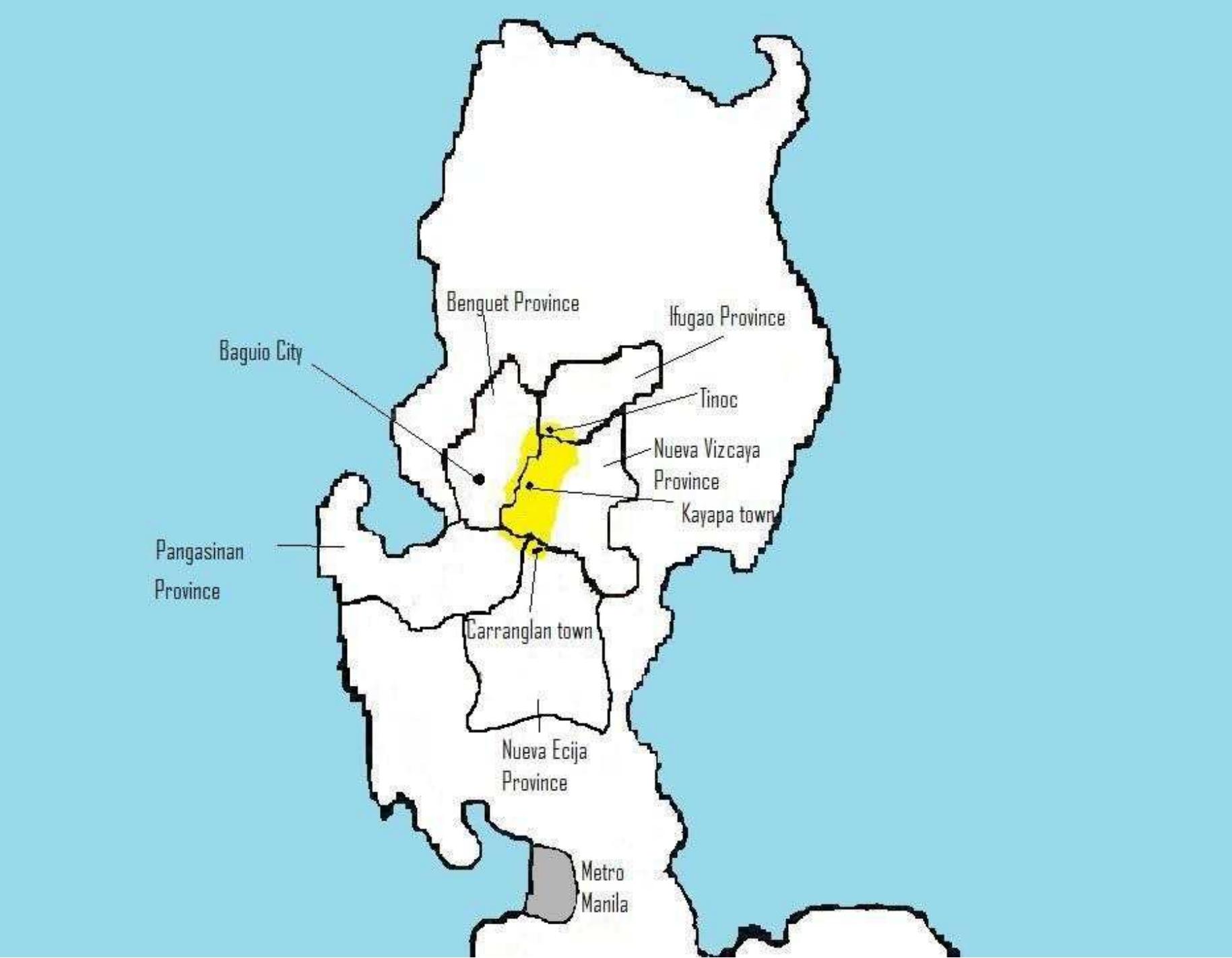 Map of kalanguya language area.