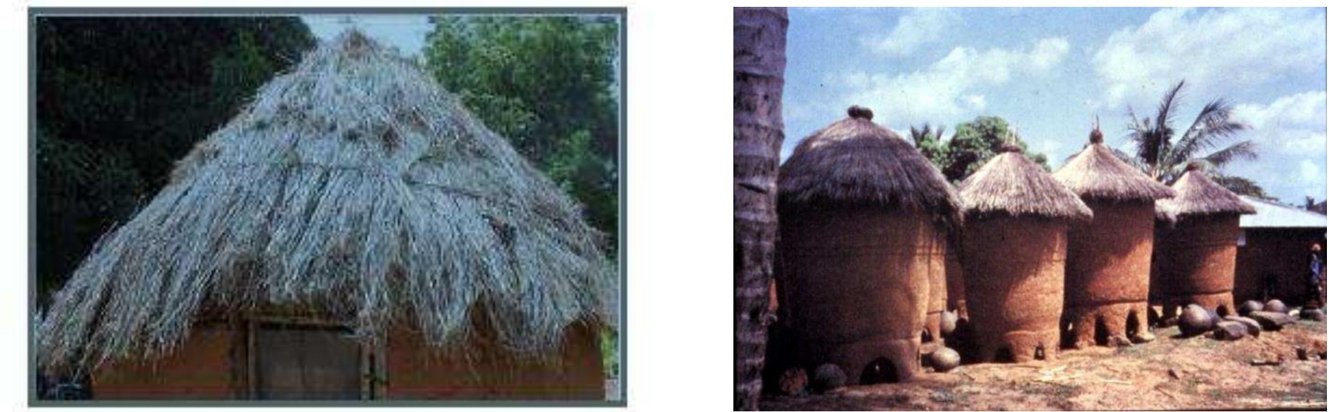 Typical hausa traditional buildings (curvilinear conical