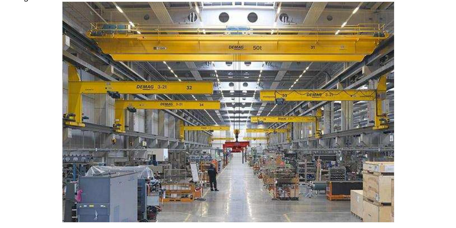Enclosed track workstation cranes are ergonomically designed
