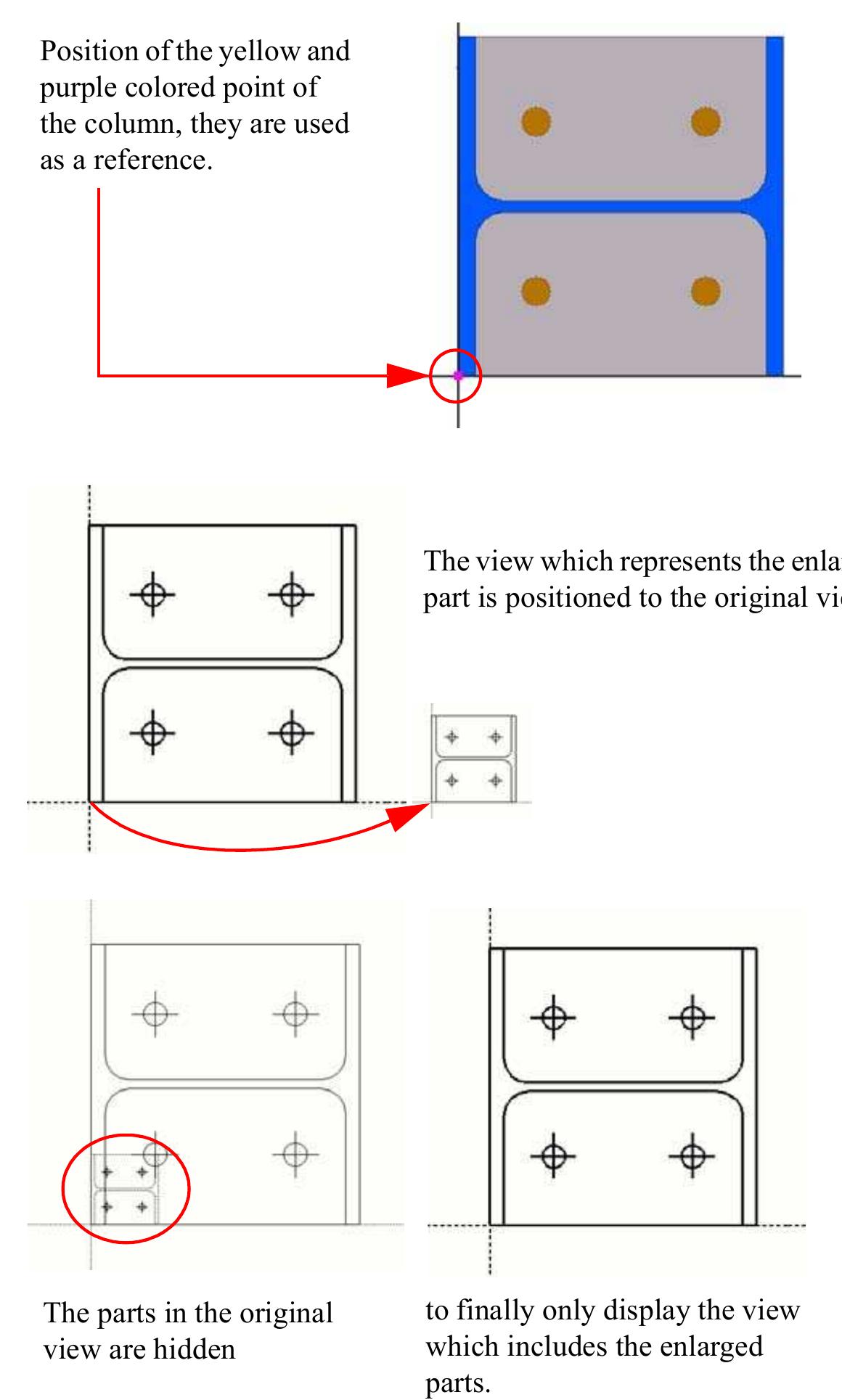 In case you create an anchor bolt plan with two combined