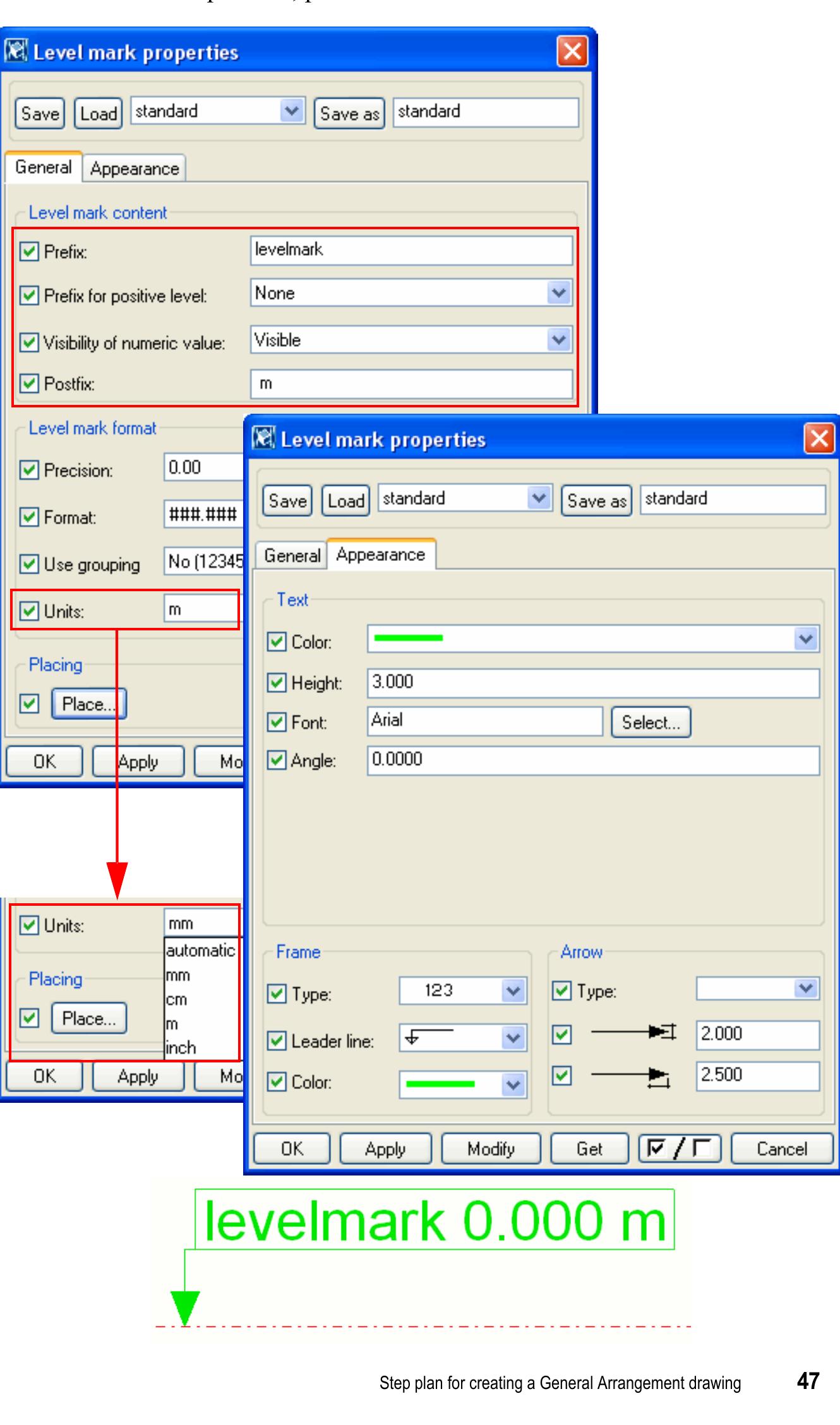 In tekla structures you can use level marks and you have