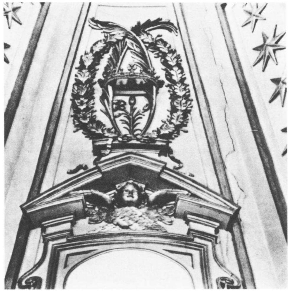 Borromini, stucco emblem, s. ivo, dome, interior, 1659-1660