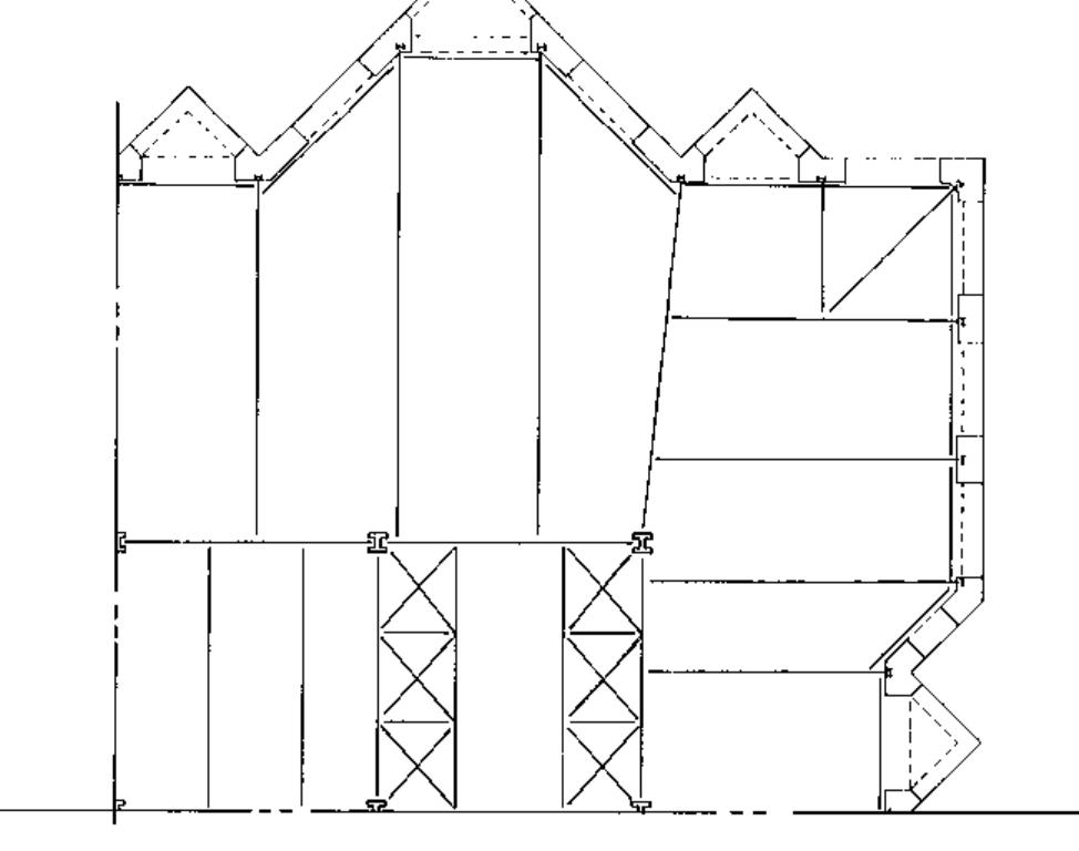 Typical floor plan of 80-story steel-concrete- composite