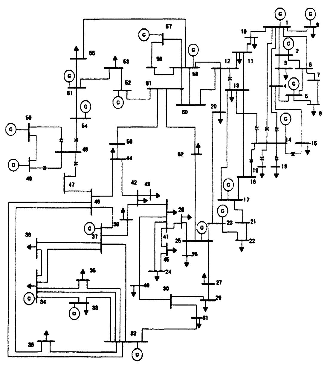 B.1. one line diagram - indian utility-62 bus system