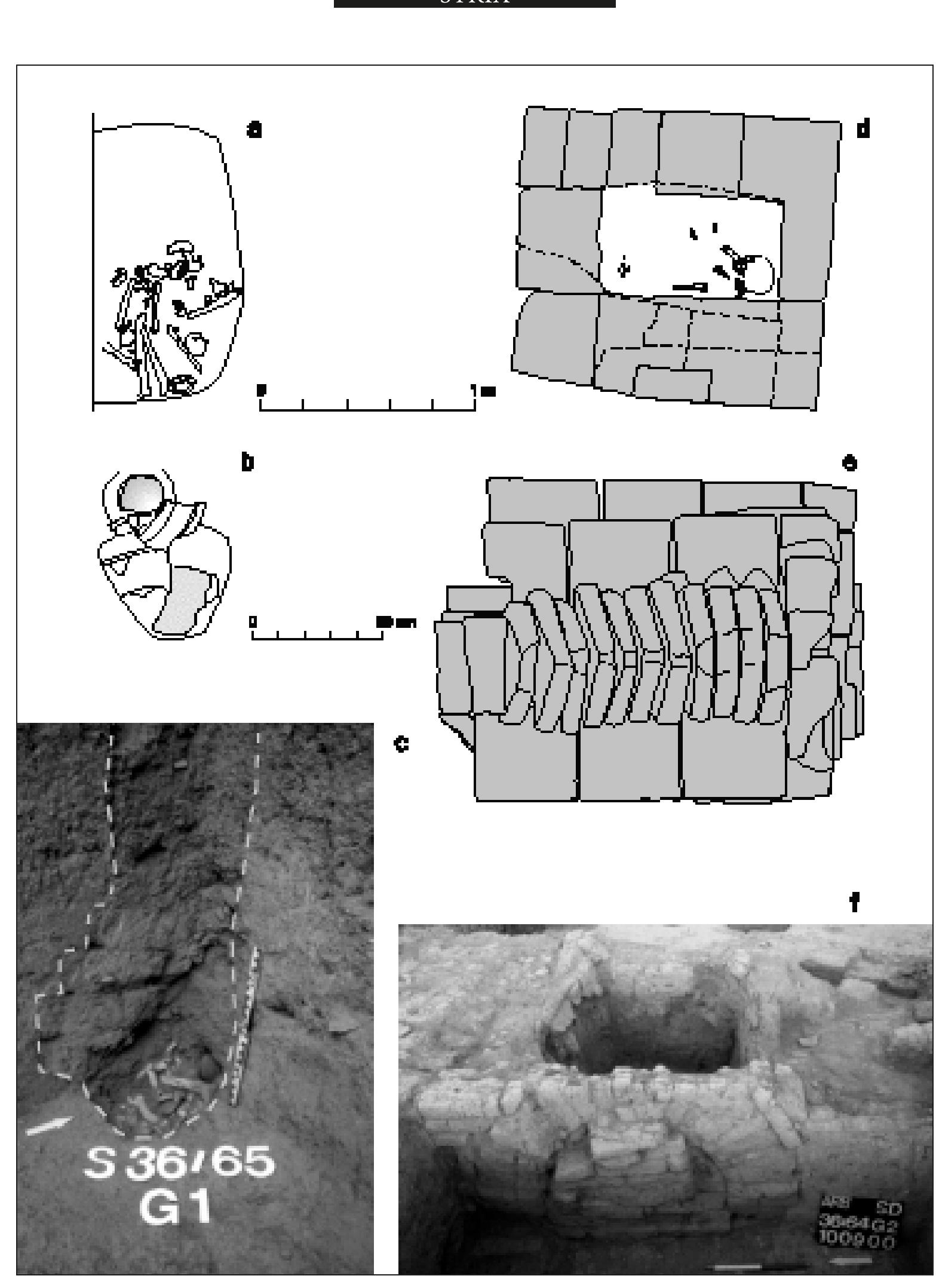 Tell arbid. types of graves (drawing m. wagner, photo a.