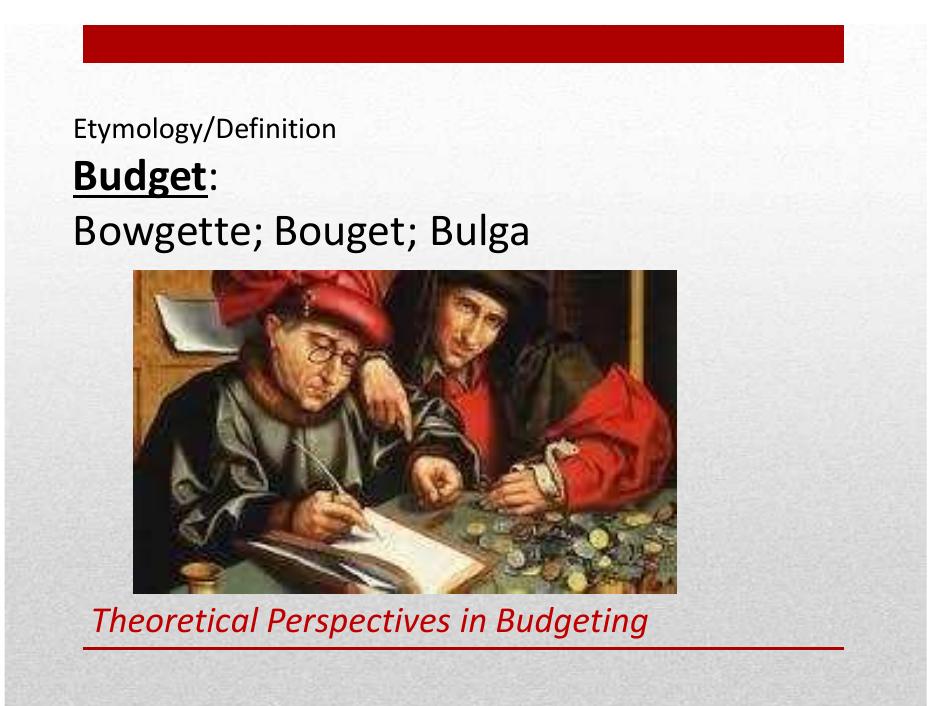 Pdf Budget Theories
