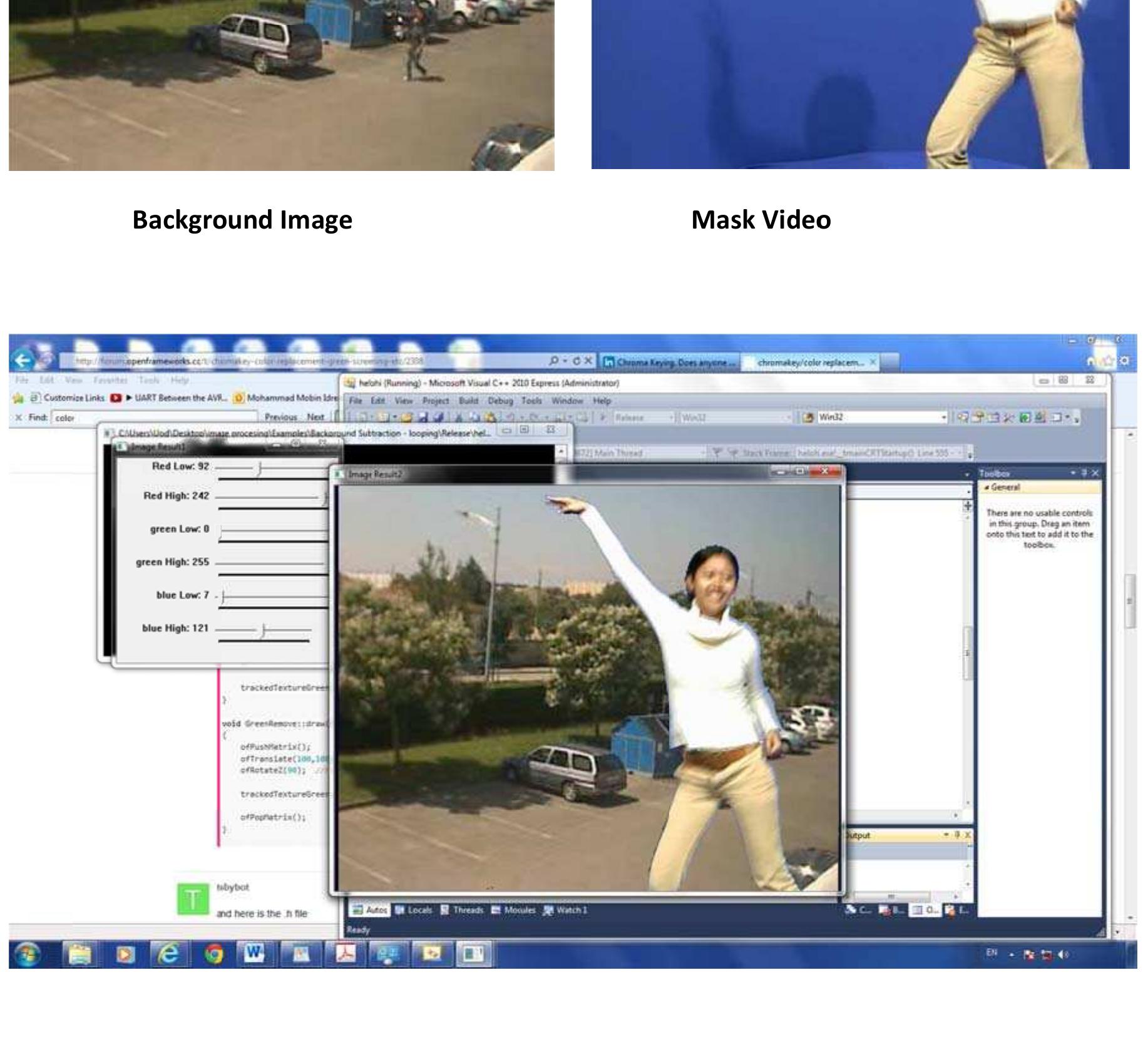 Figure 1 - Chroma Key Green Screen Background - OpenCV