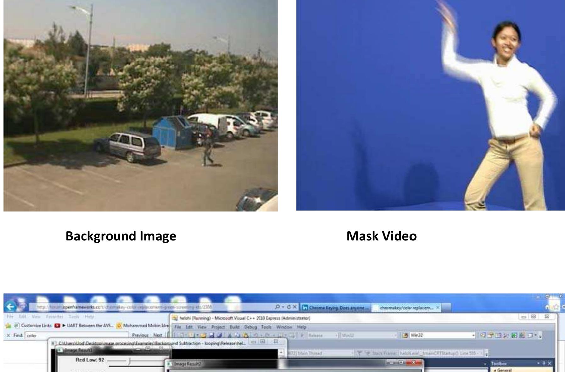 Figure 2 - Chroma Key Green Screen Background - OpenCV