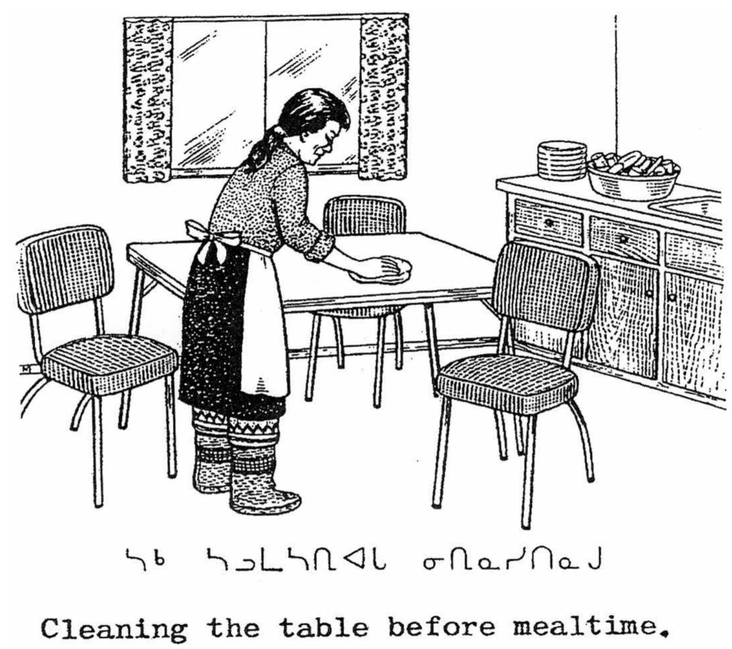 An instructional cartoon used in home economics classes to