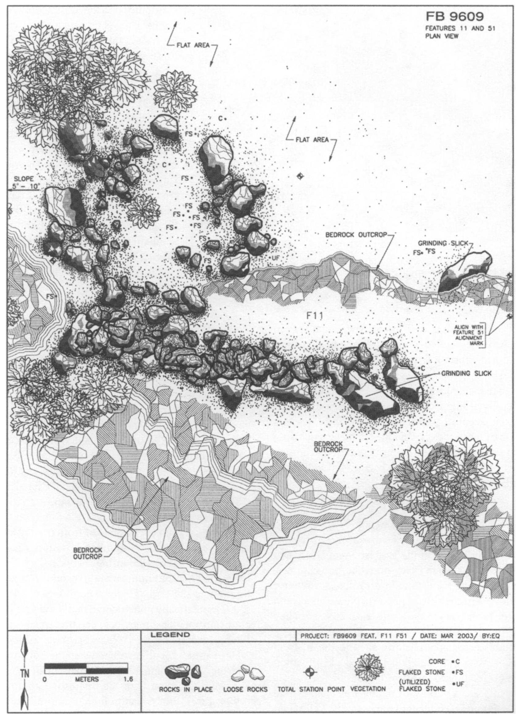 Defensive wall drawing showing wall incorporated into
