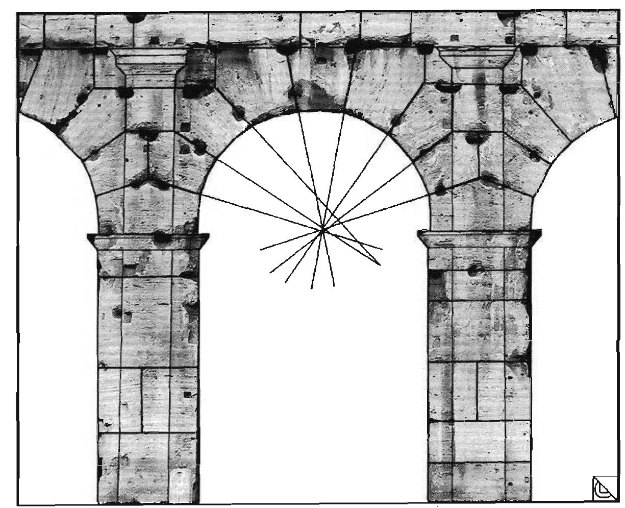 Elevation of position 3 arch at bay 69, showing the geometry