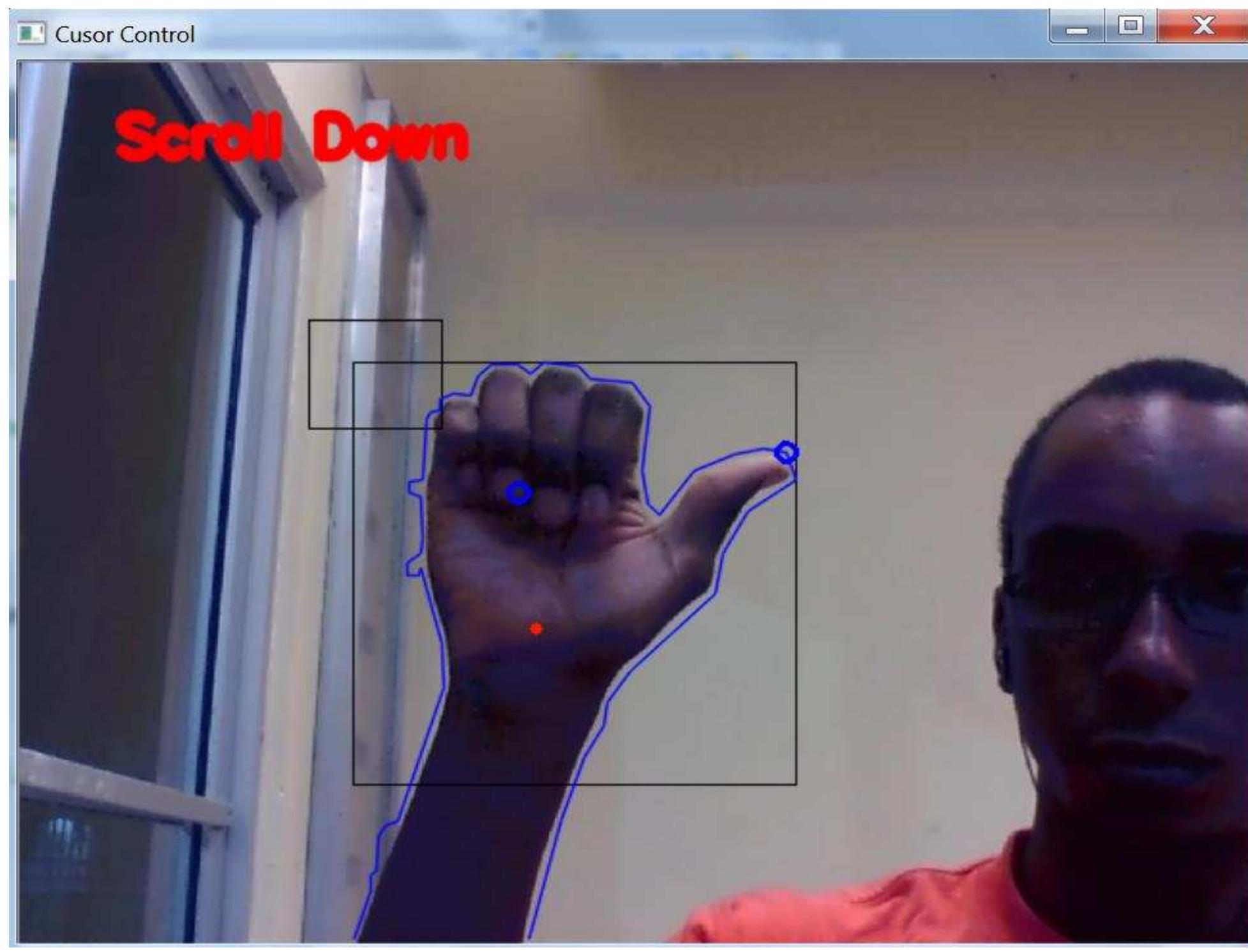Figure 21 - Cursor Control using Hand Gestures and a Webcam