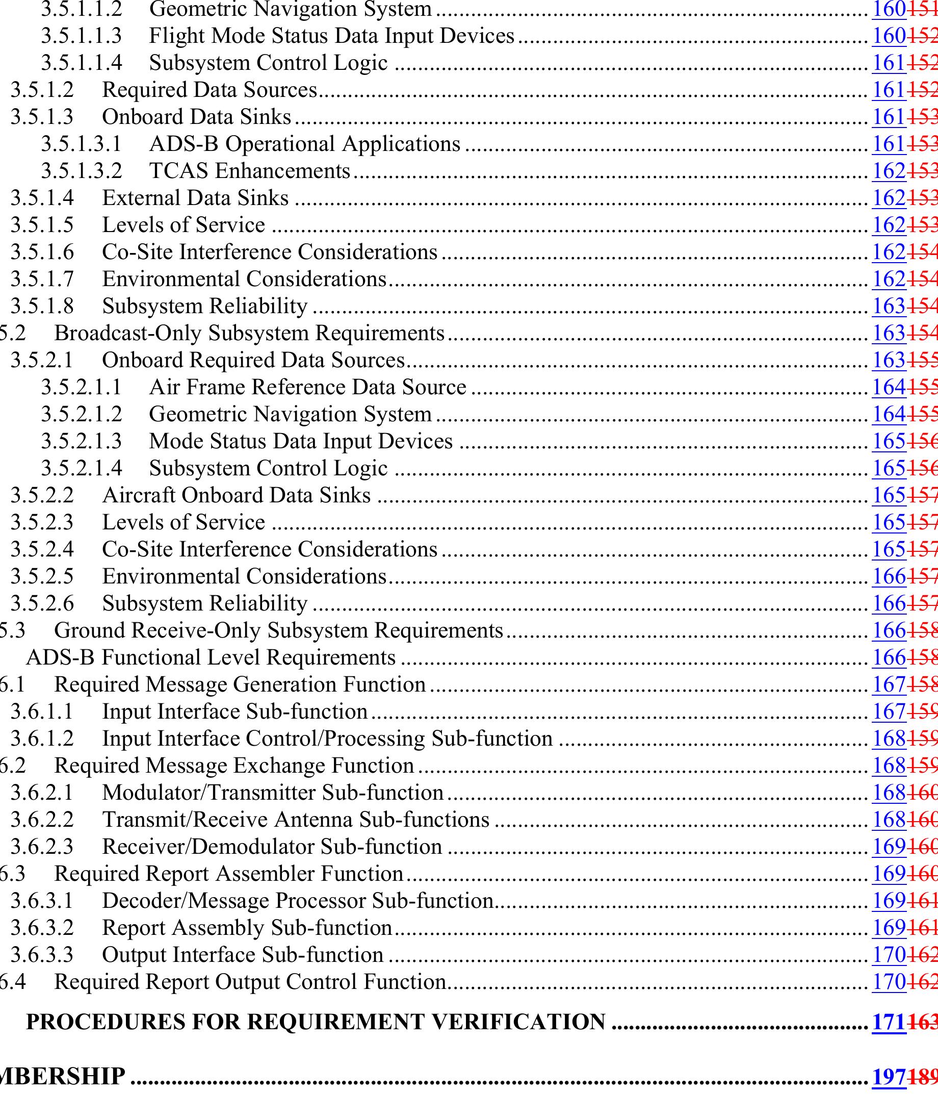 Table 5 - Minimum Aviation System Performance Standards For