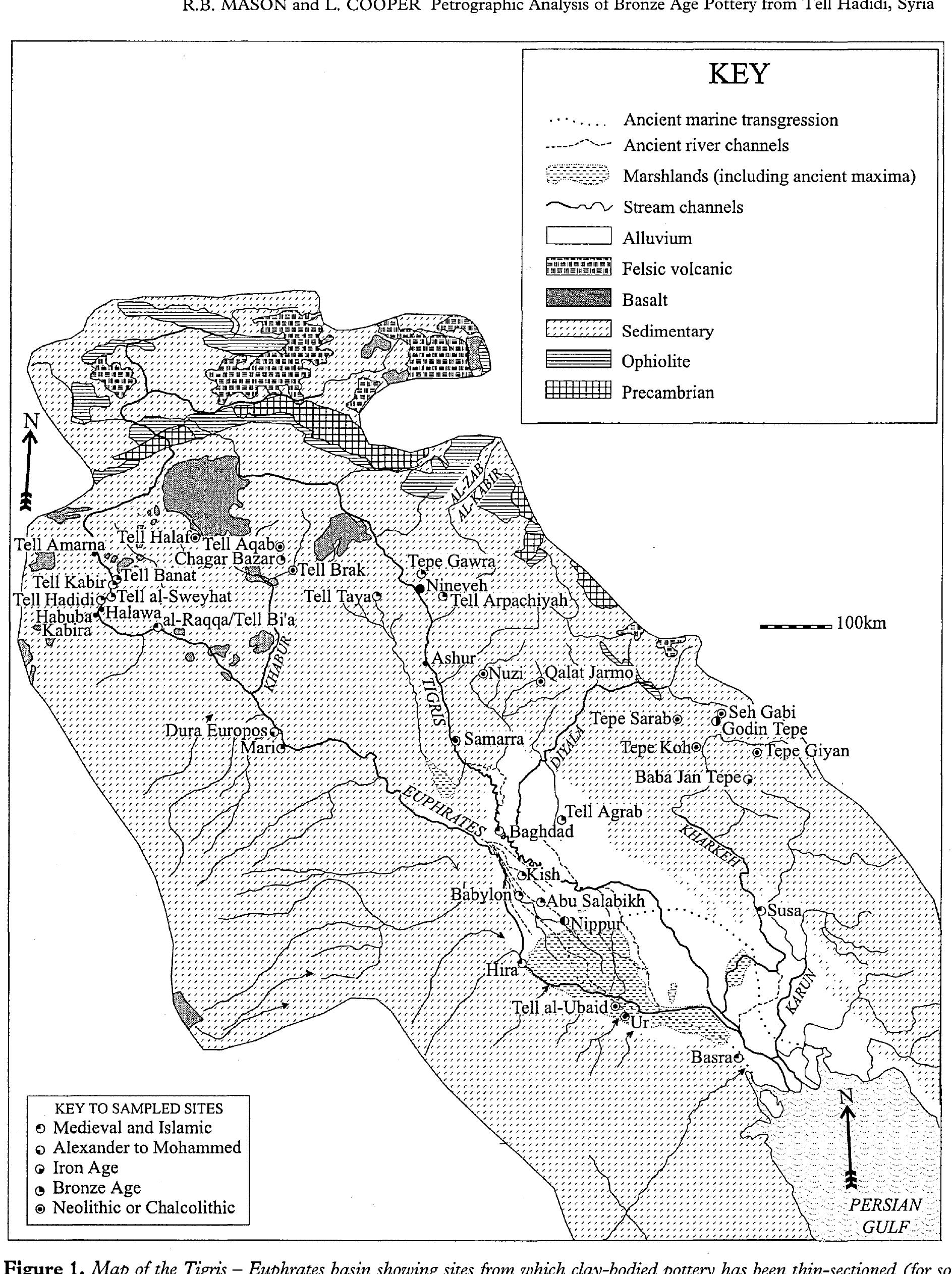 Figure 1 - Petrographic analysis of Bronze Age pottery from