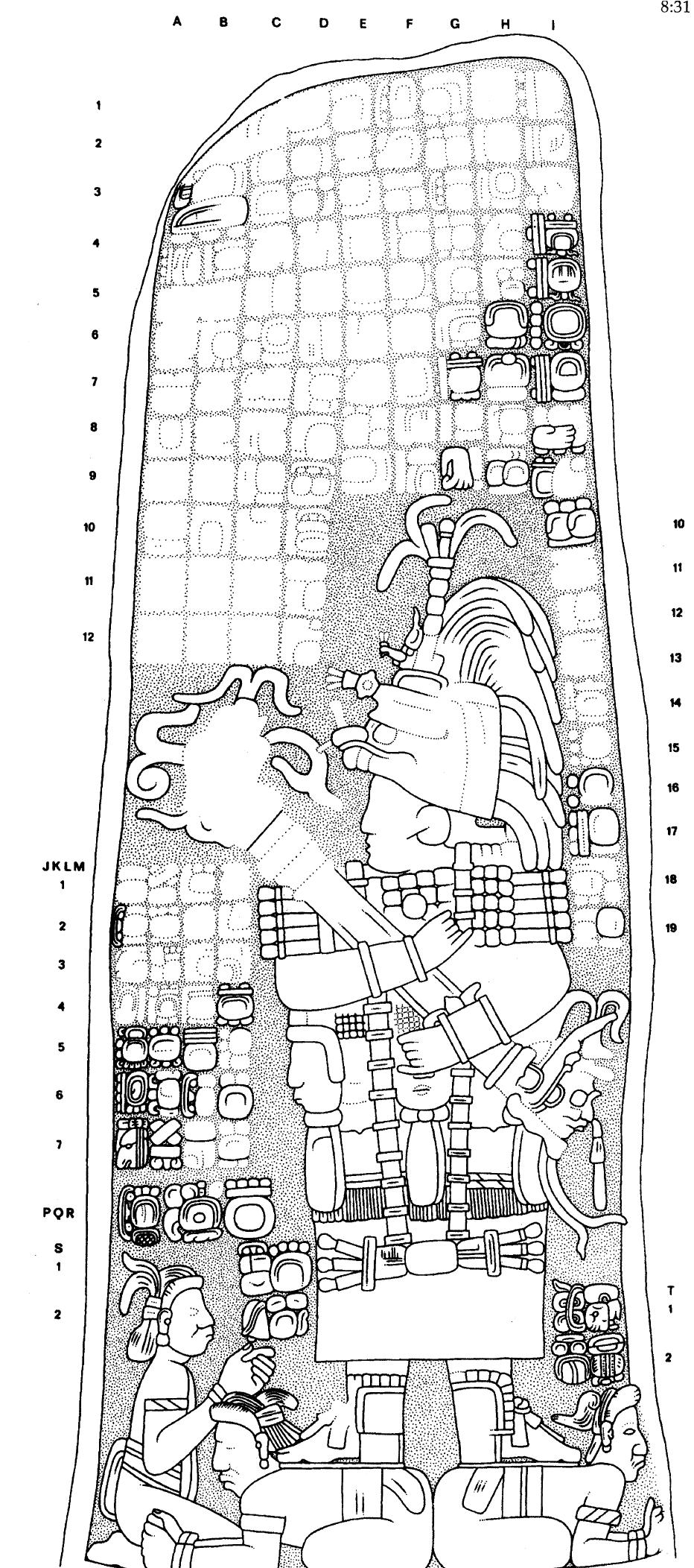 8: coba stela 4 (drawing by eric von euw, from graham and