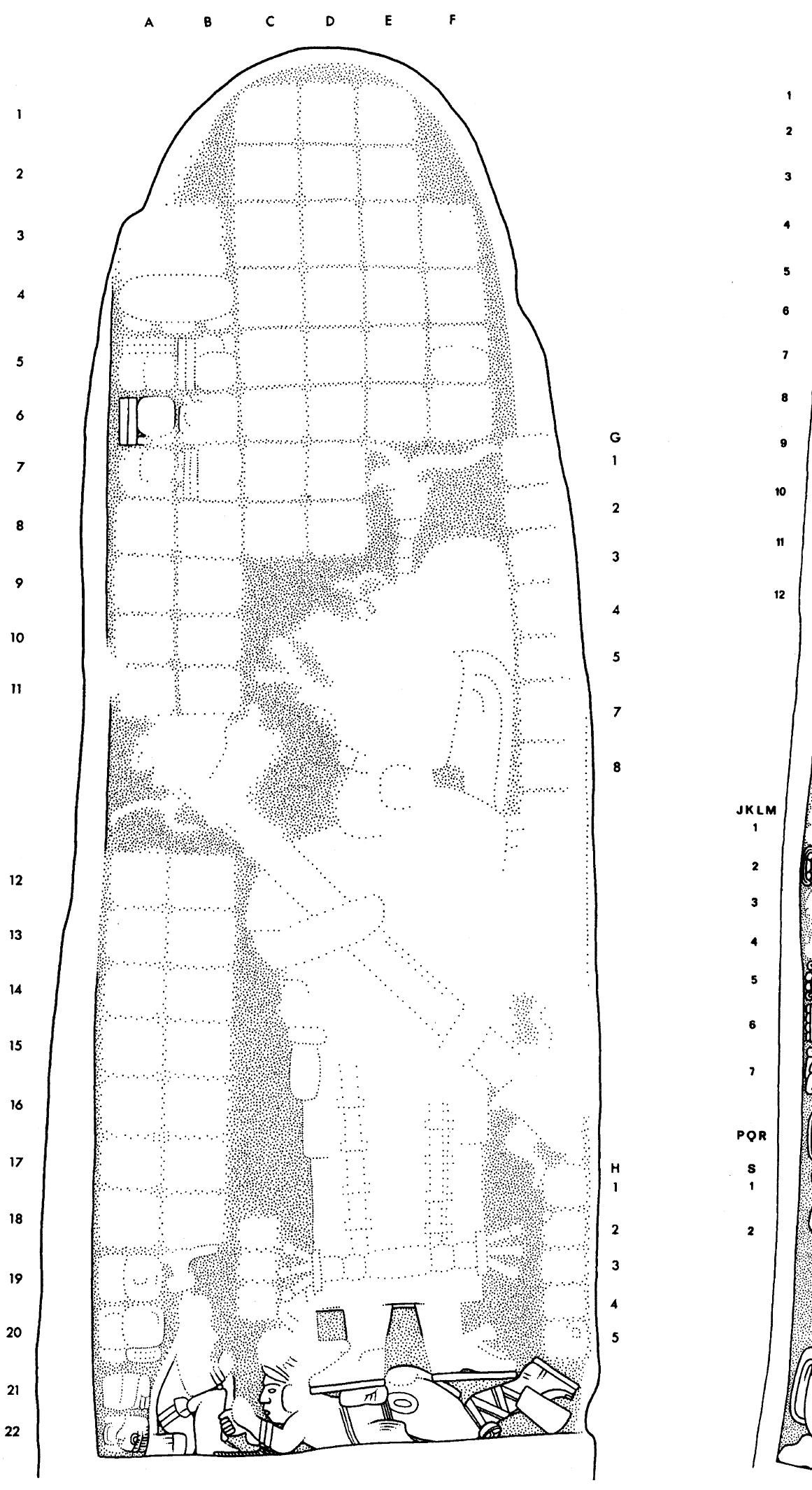 7: coba stela 2 (drawing by eric von euw, from graham and