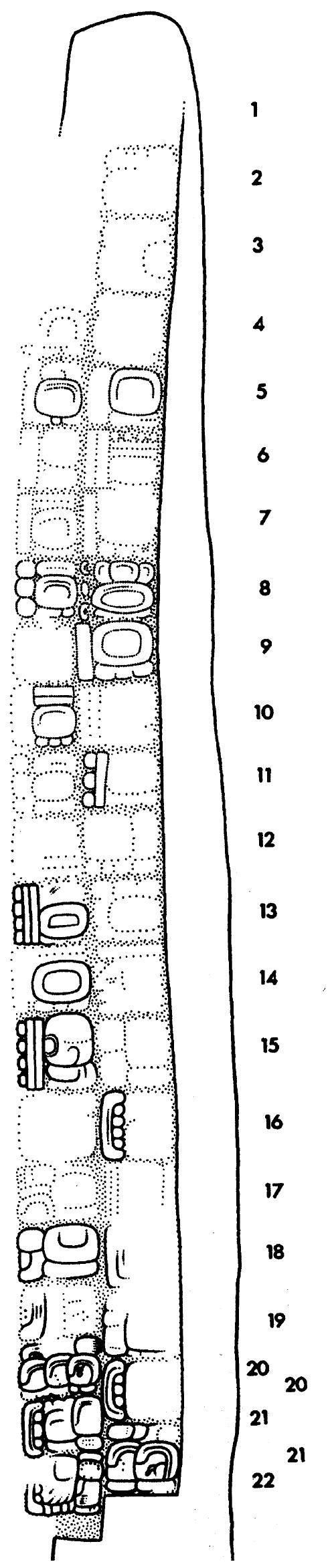 10d: coba stela 1 (south side) (drawing by eric von euw and