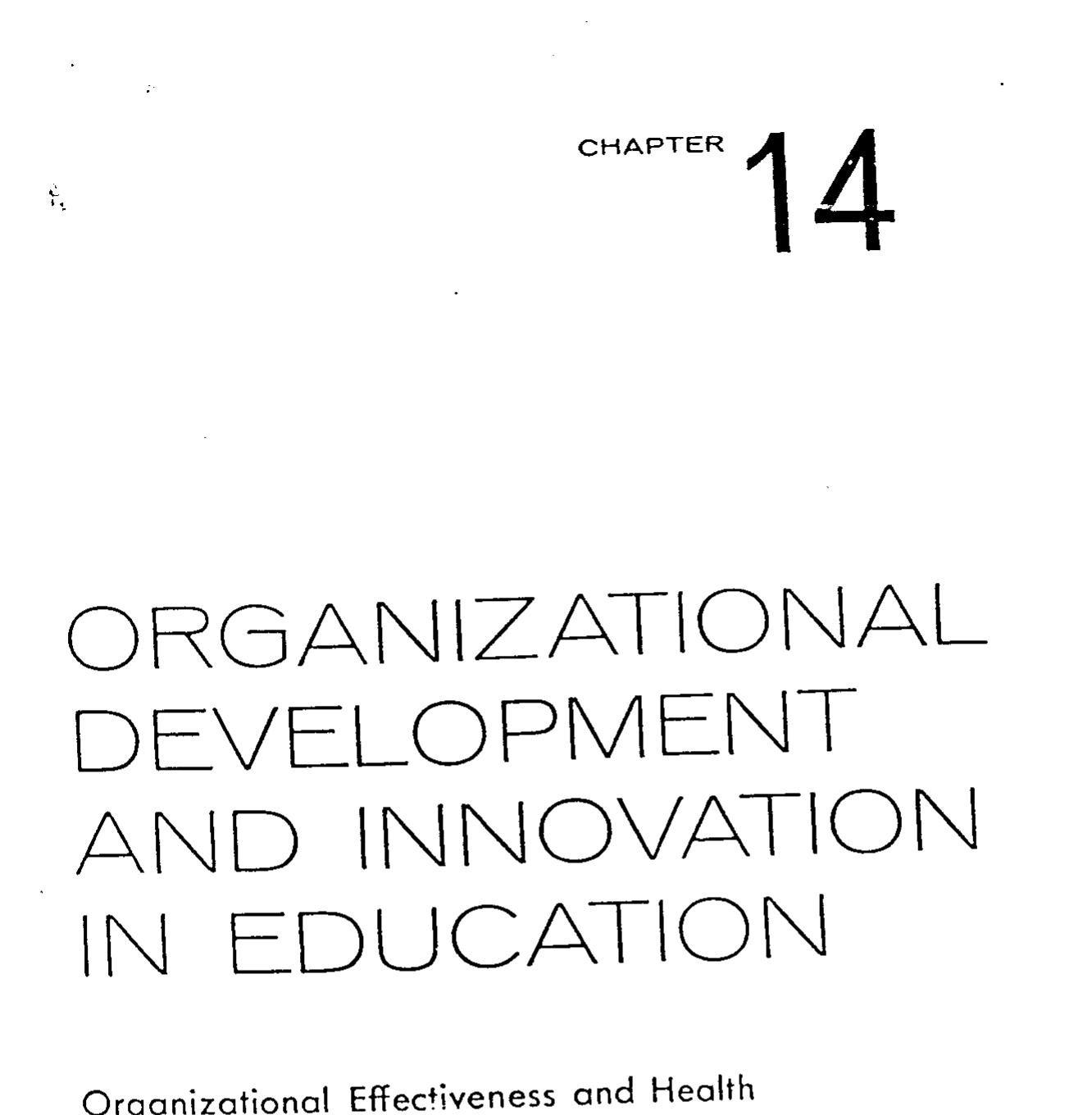 Figure 13 - The Social Psychology of Education