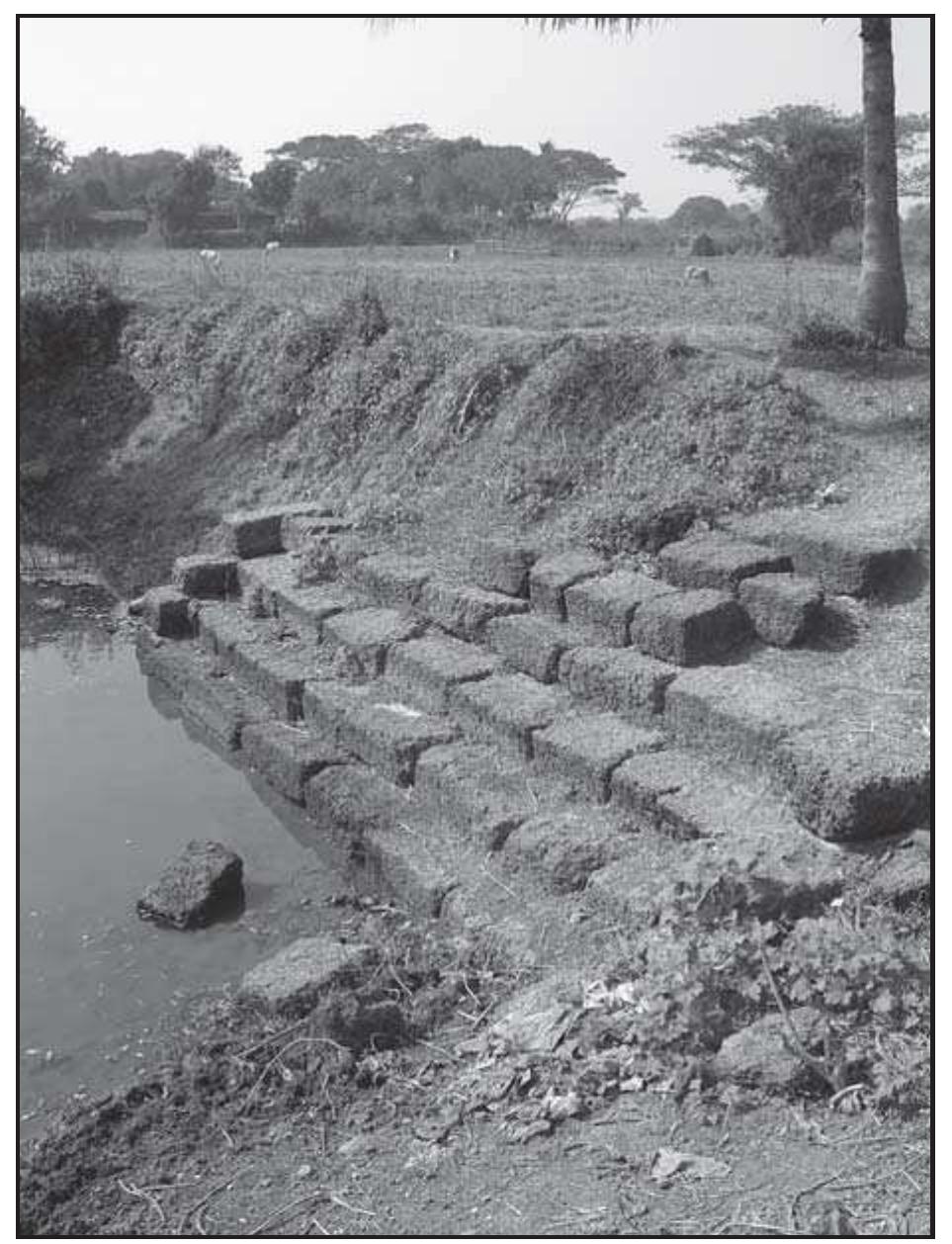 Reservoir (tank) with stone steps.