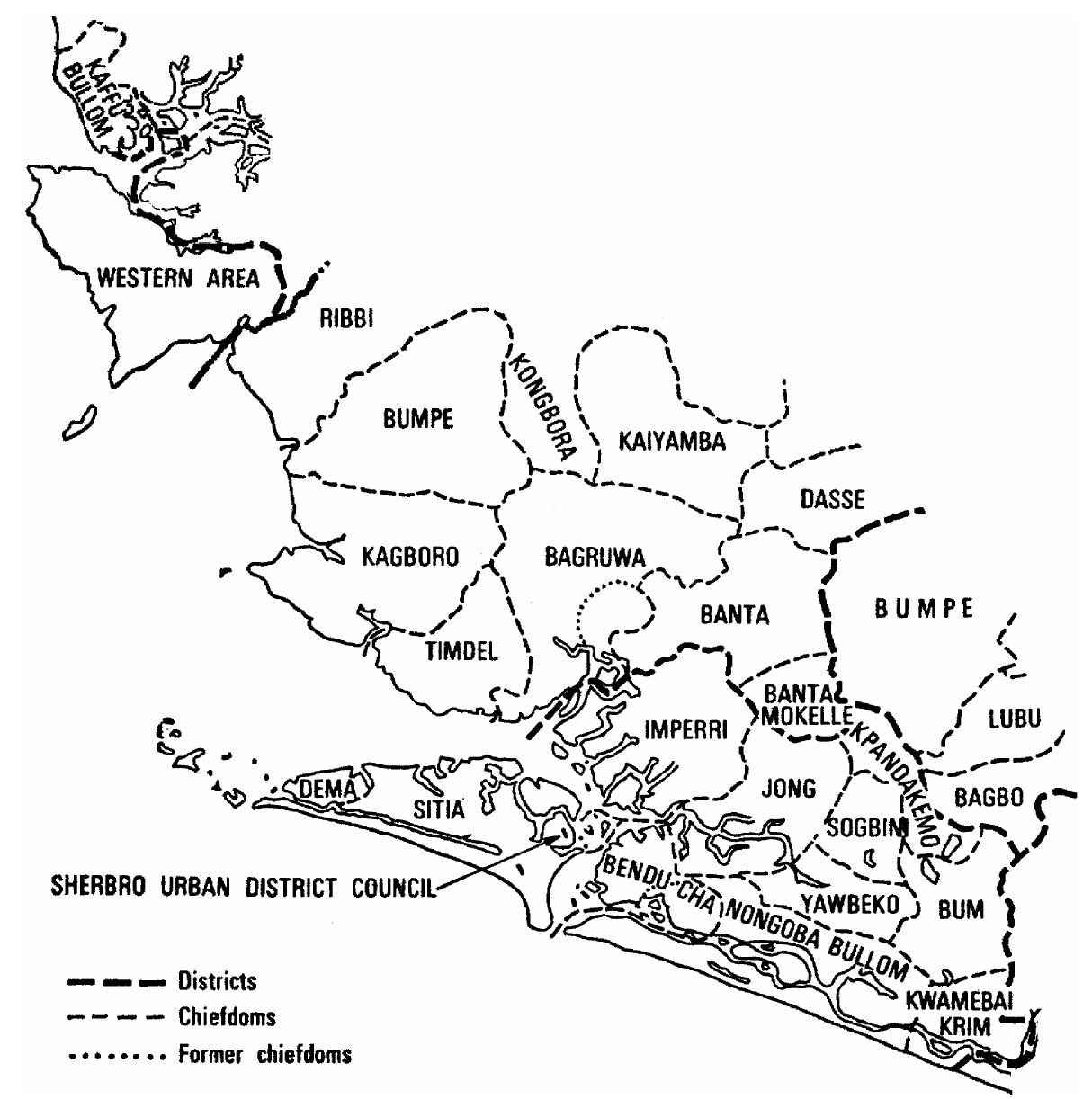 Into provinces, districts, and chiefdoms (map 2) map 2: