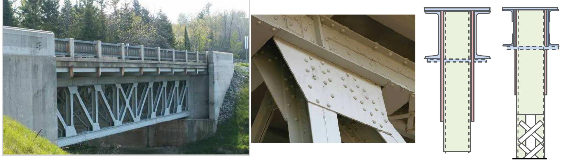 The main chord members are made of built-up members quite