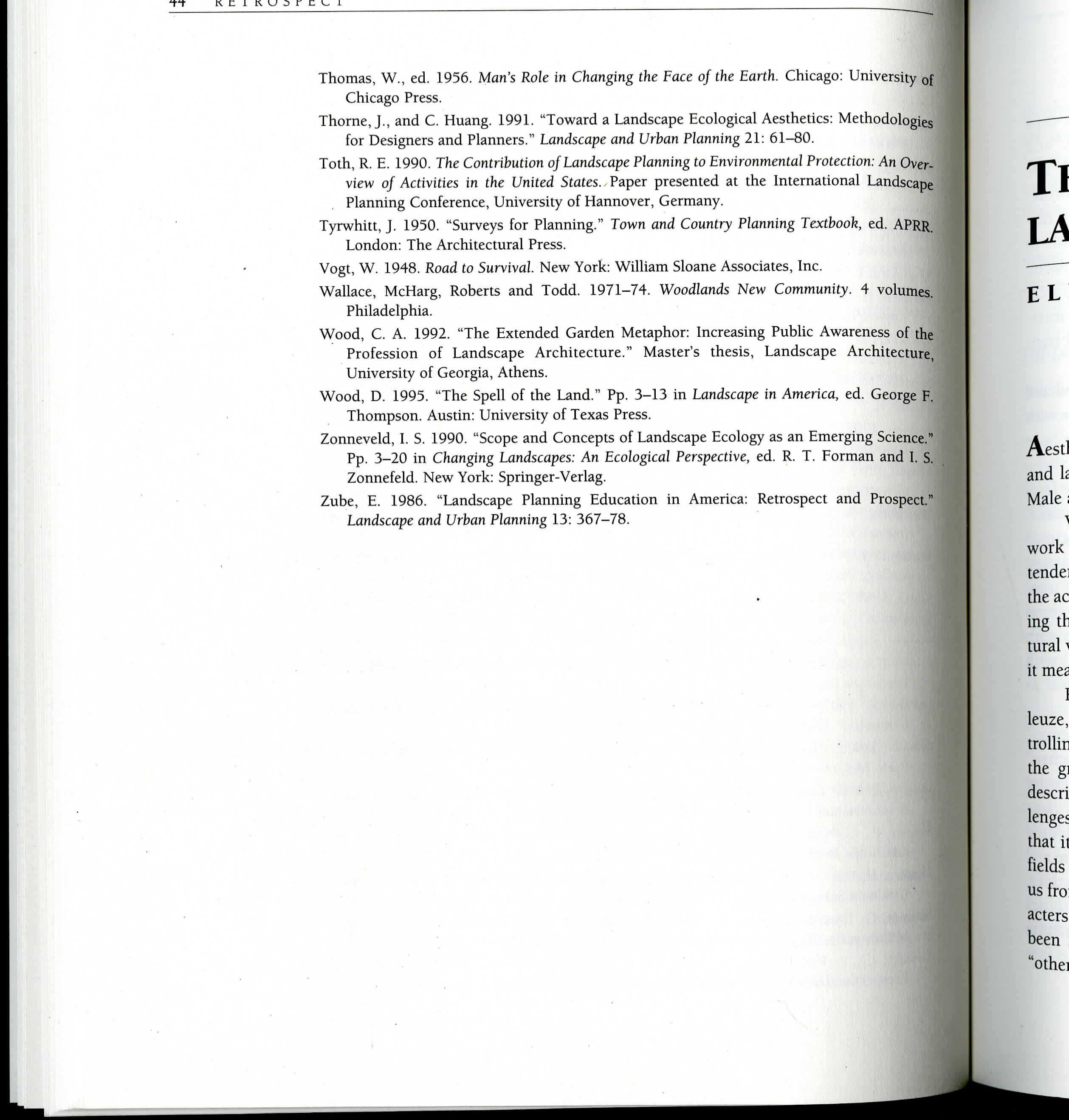 Figure 3 - Expanded Field of Landscape Architecture (1997)