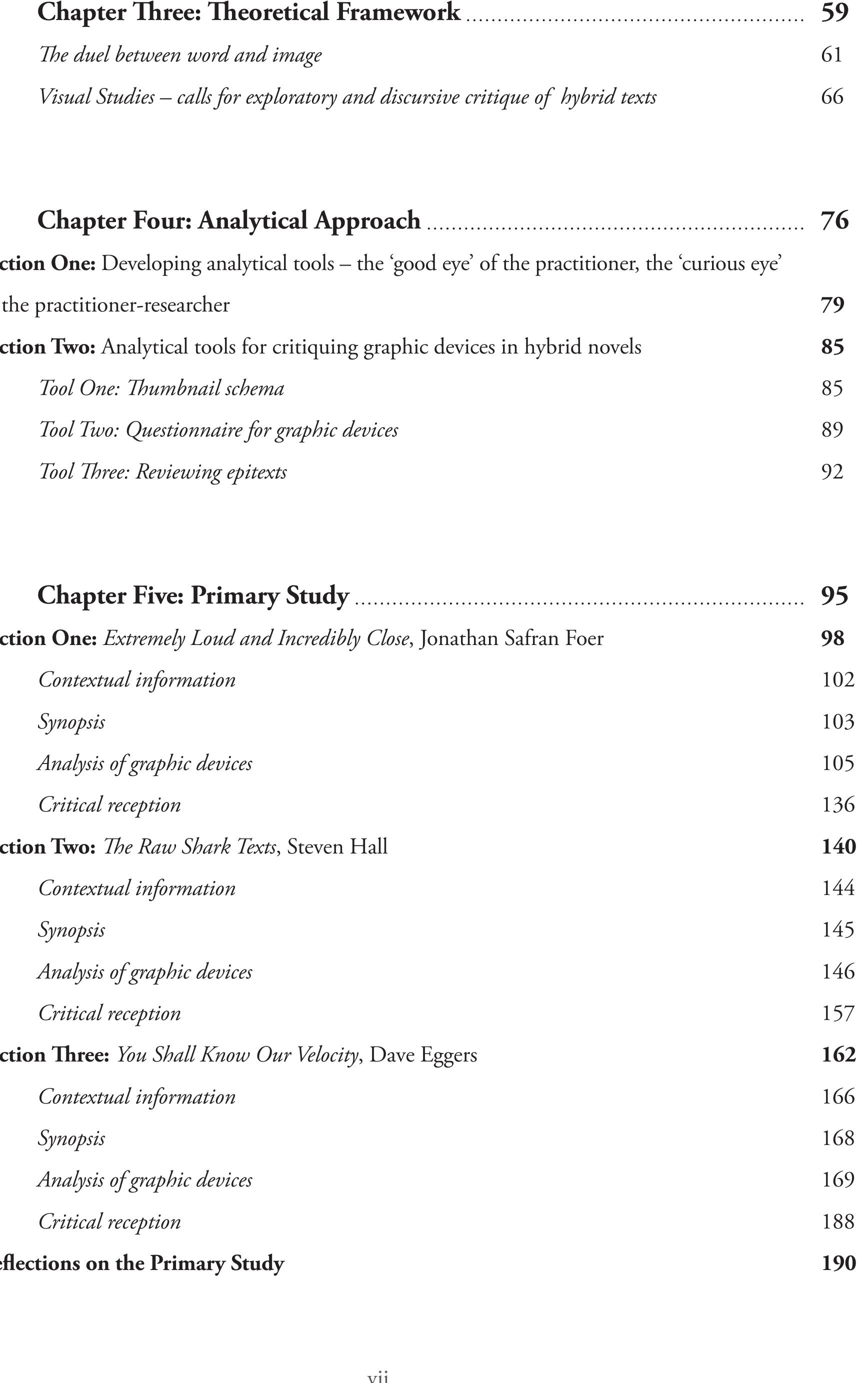 Table 1 - Visual writing: a critique of graphic devices in