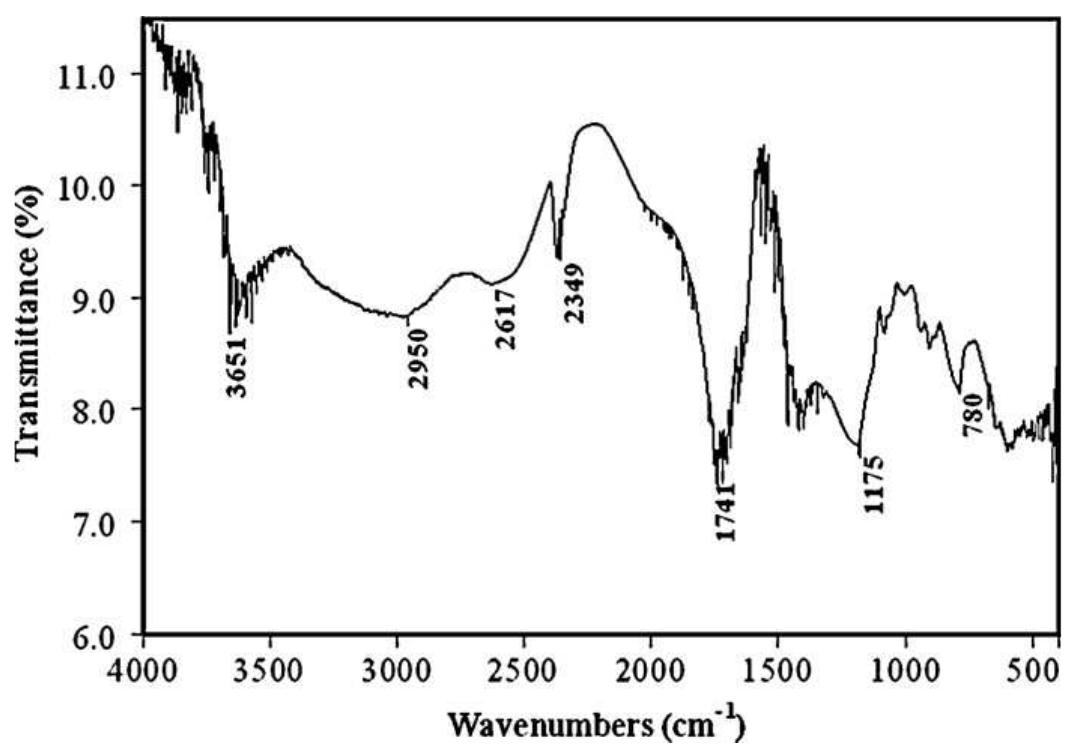 Ft-ir spectrum of the as-prepared polymer. the required