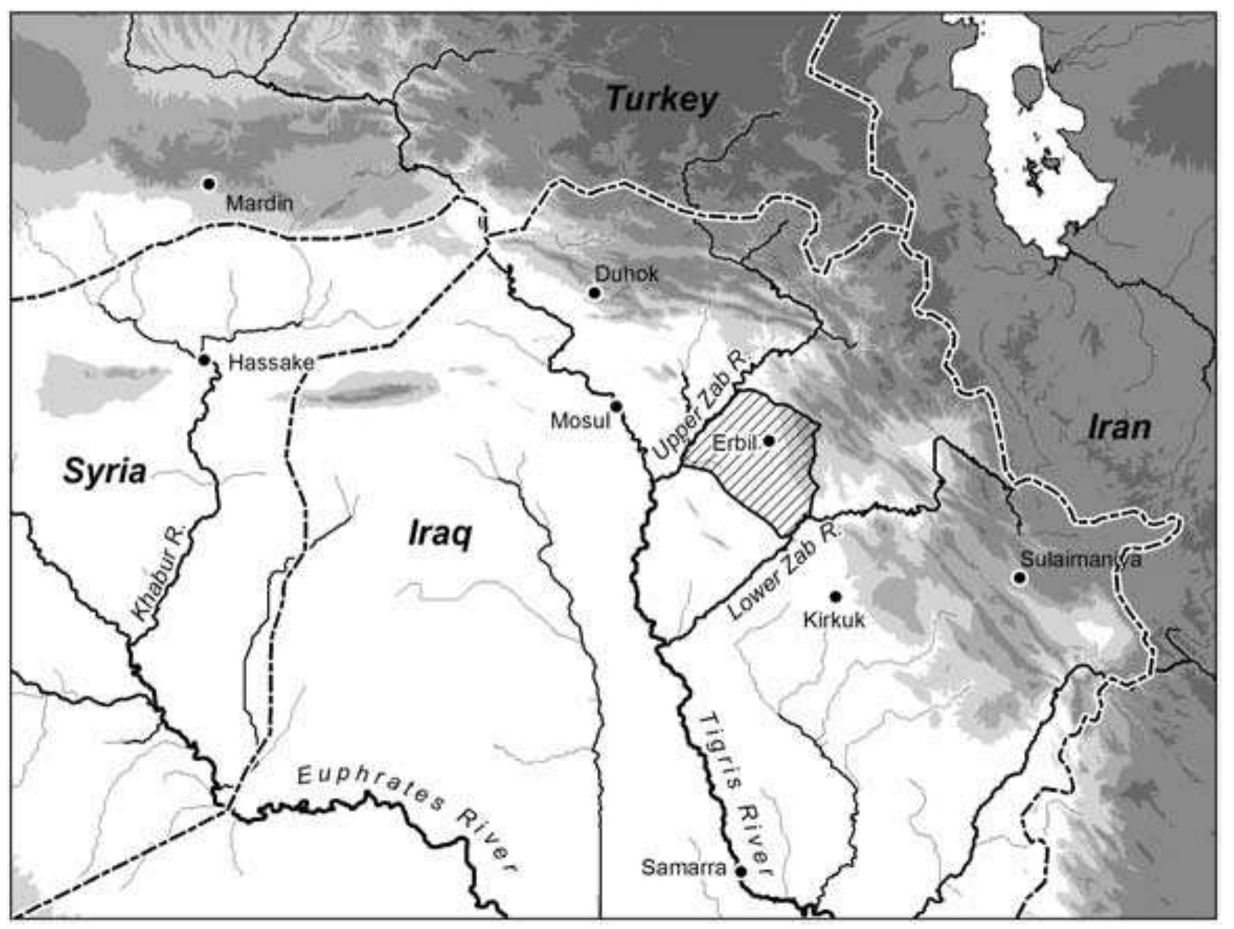 | geographical location of the erbil plain archaeological