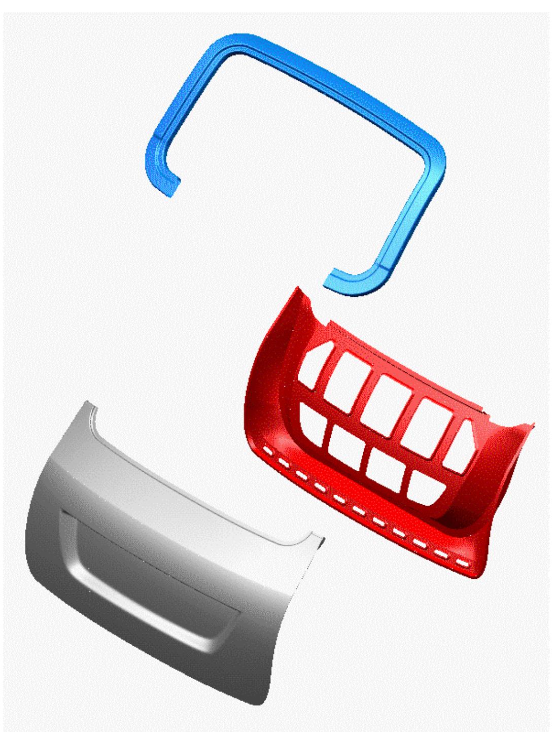 8.3-1 exploded view of c-class liftgate structure