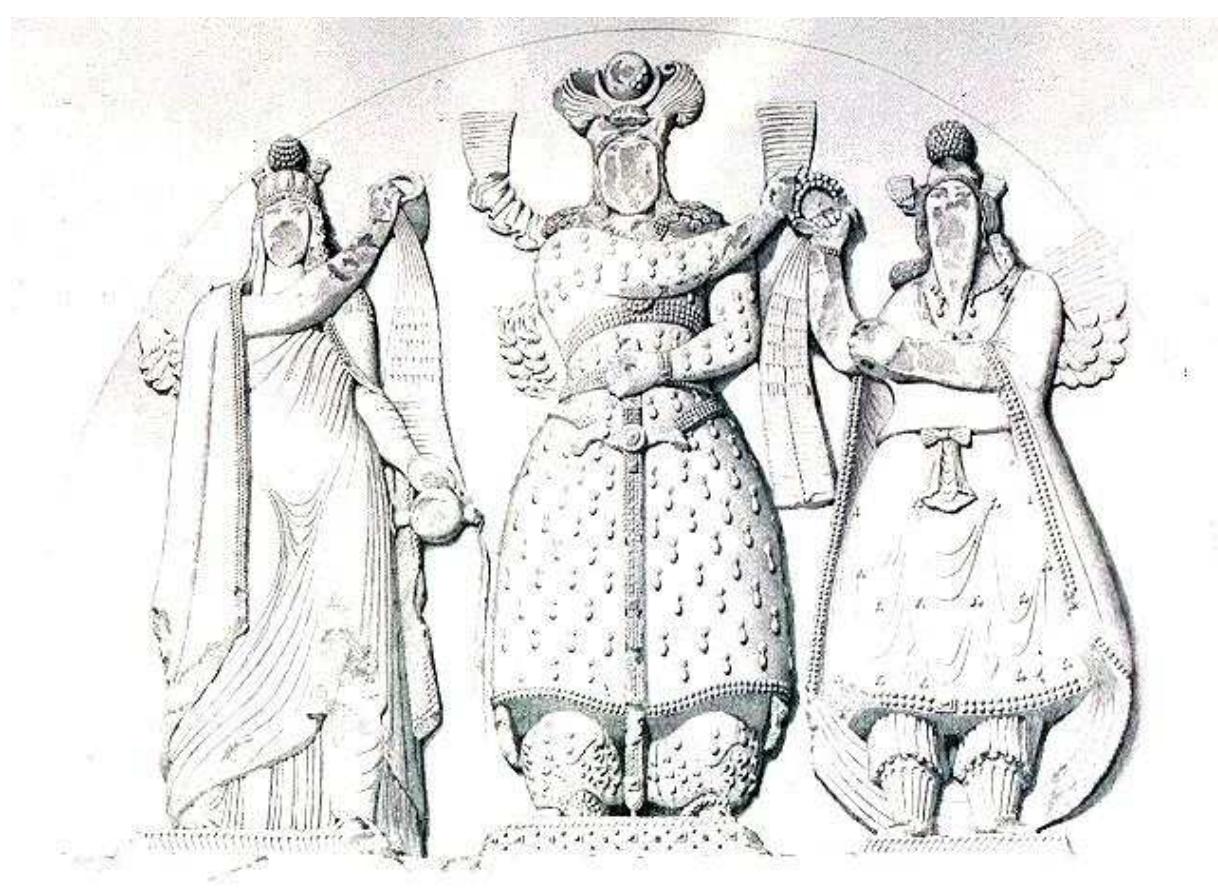 Khosrow ii parviz receiving the symbol of kingship from