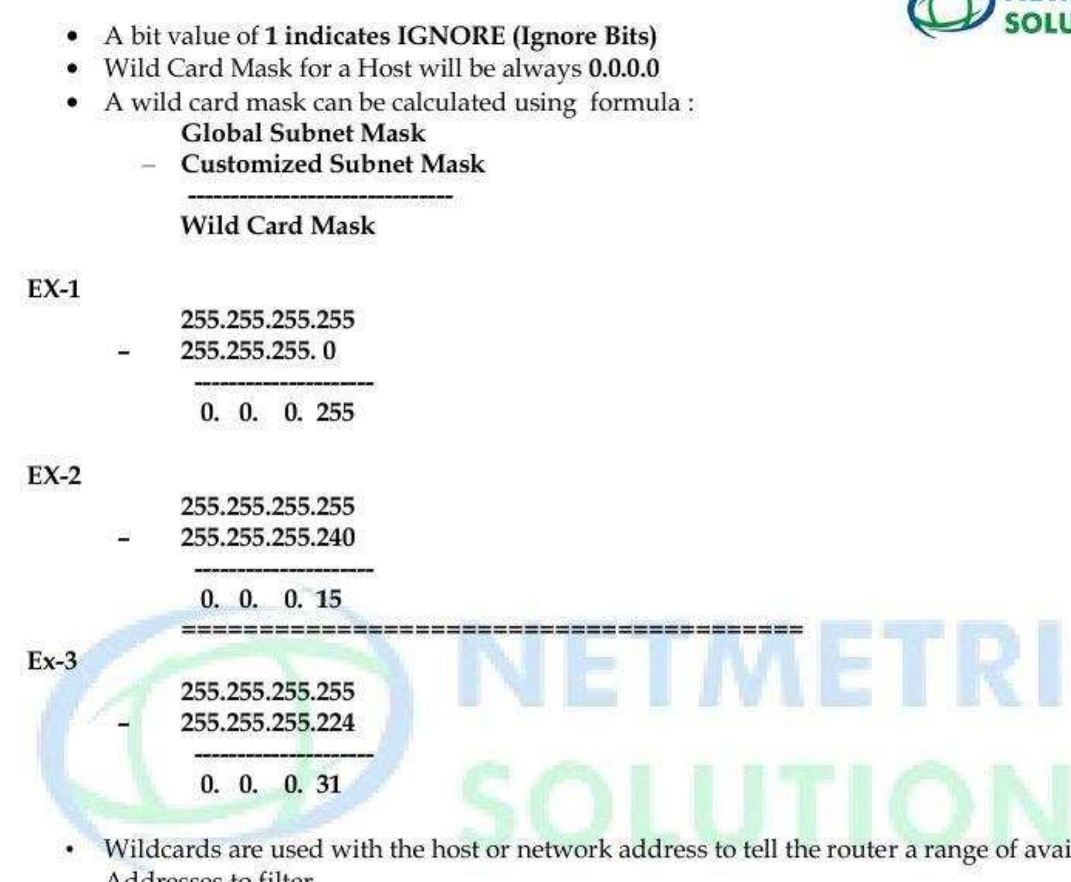 Creation of standard access list