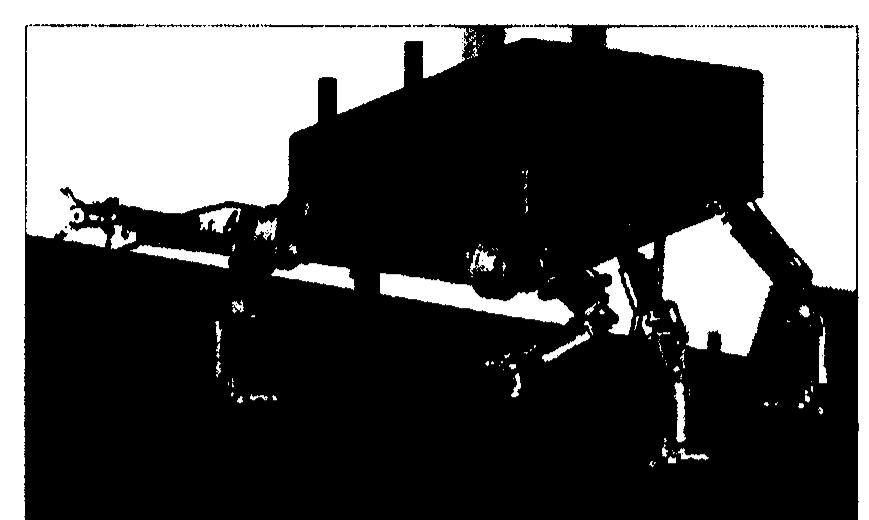 The cad drawing of the lemur legged rover.