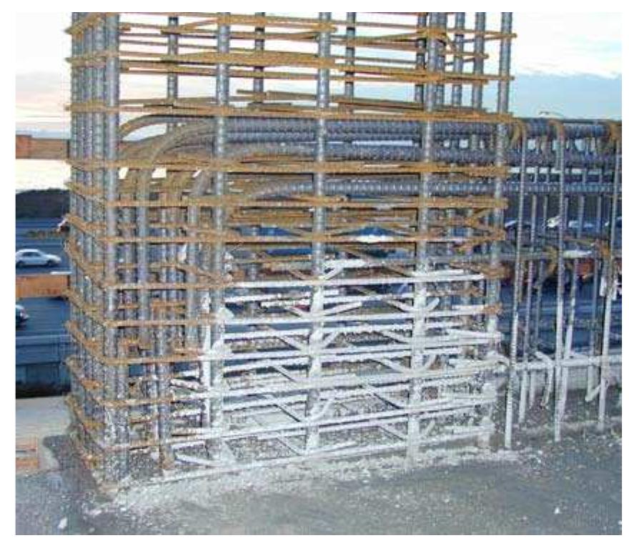 -3 —beam-column joint having multiple layers of beam